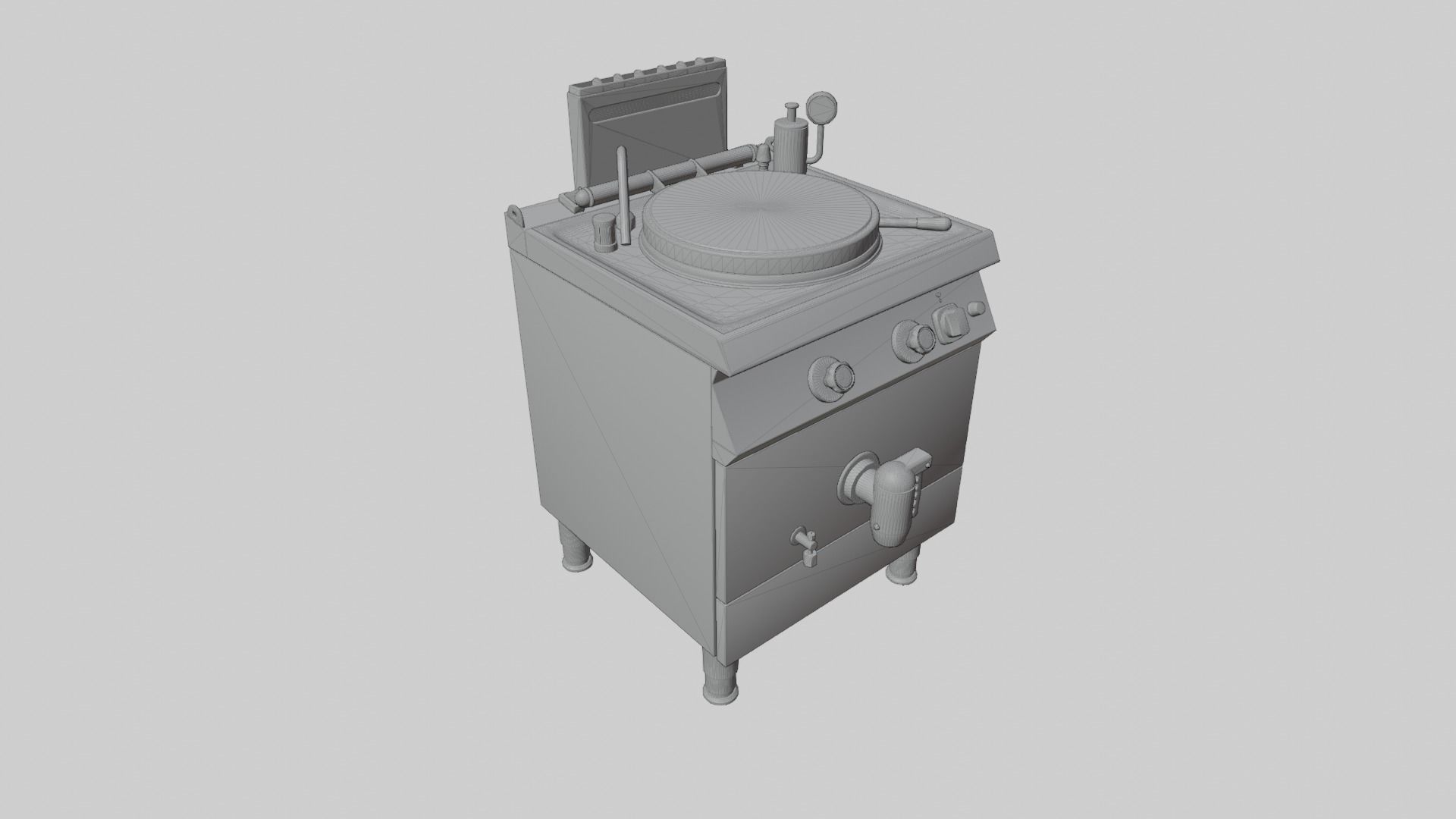Commercial Gas Boiling Pan 3D model | CGTrader