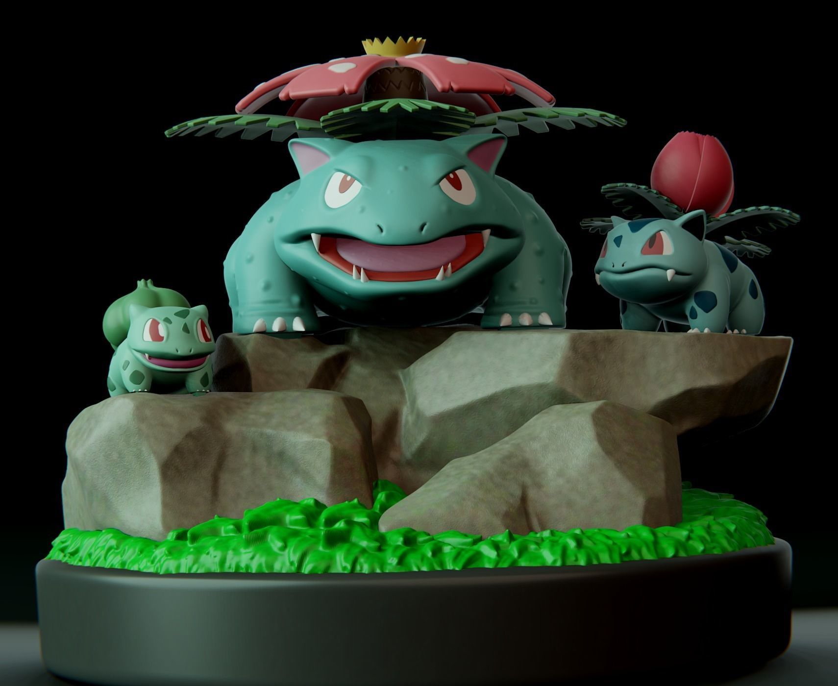Bulbasaur Evolution 3D model 3D printable | CGTrader