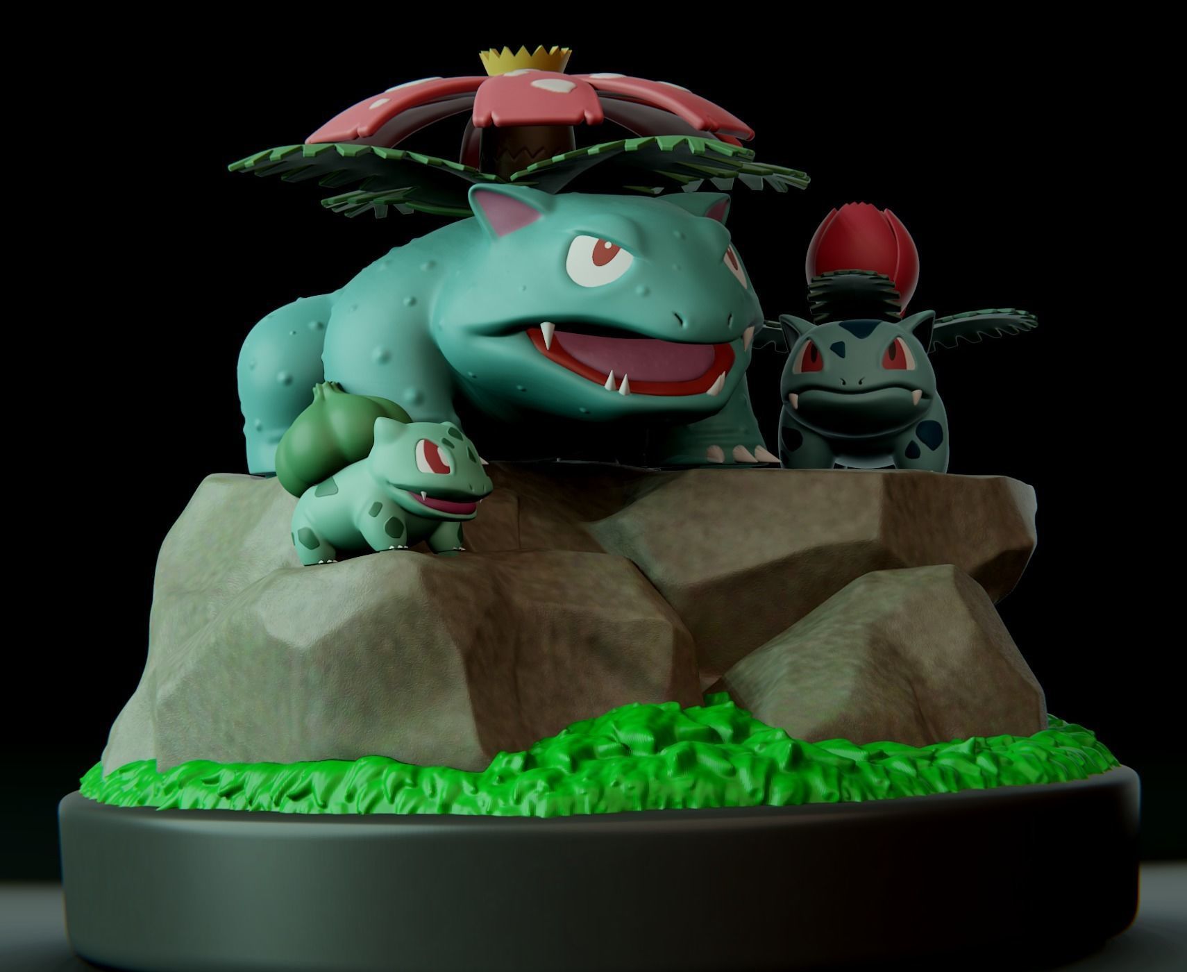 Bulbasaur Evolution 3D model 3D printable | CGTrader