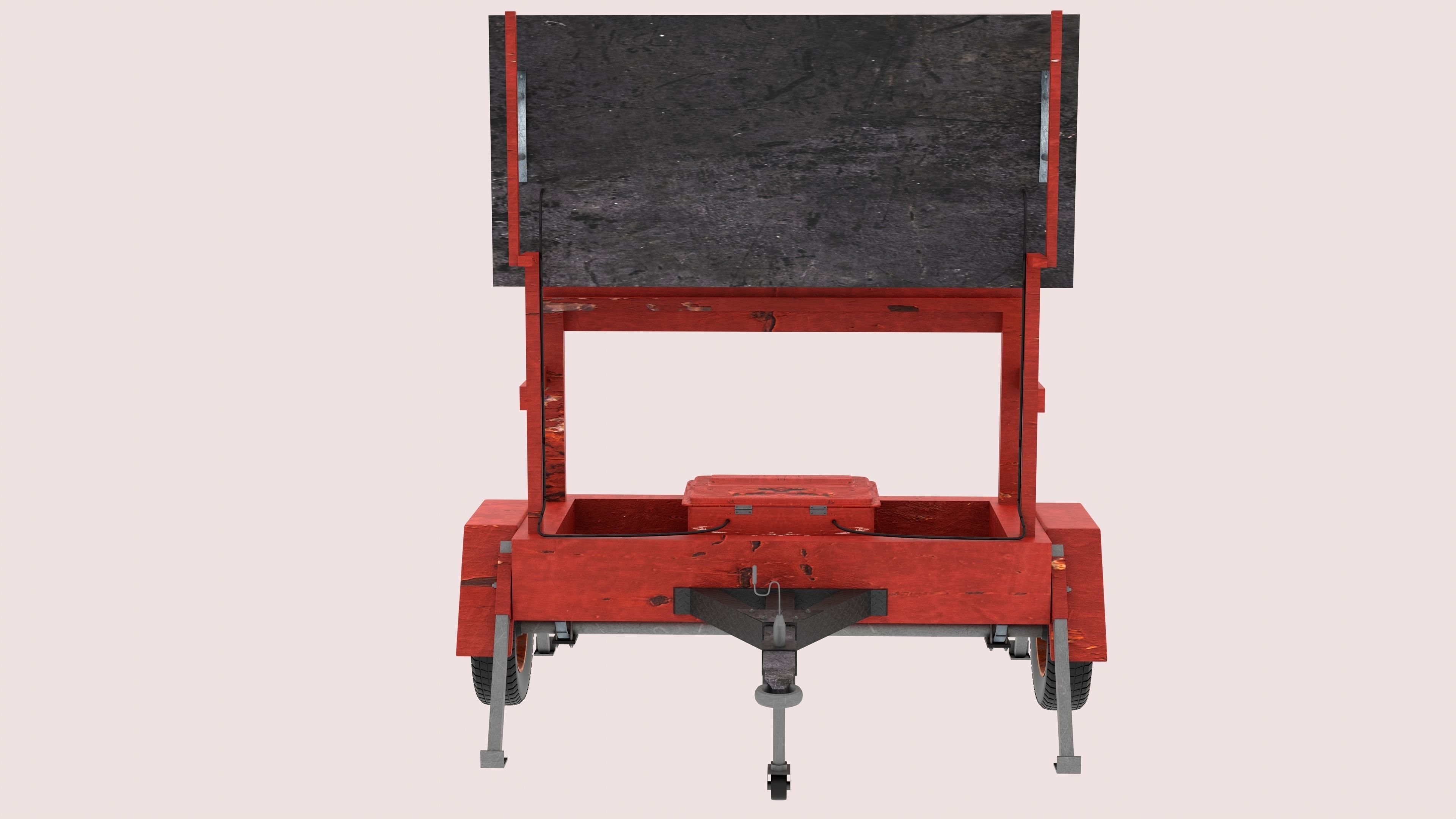 Roadblock Trailer 3D model | CGTrader