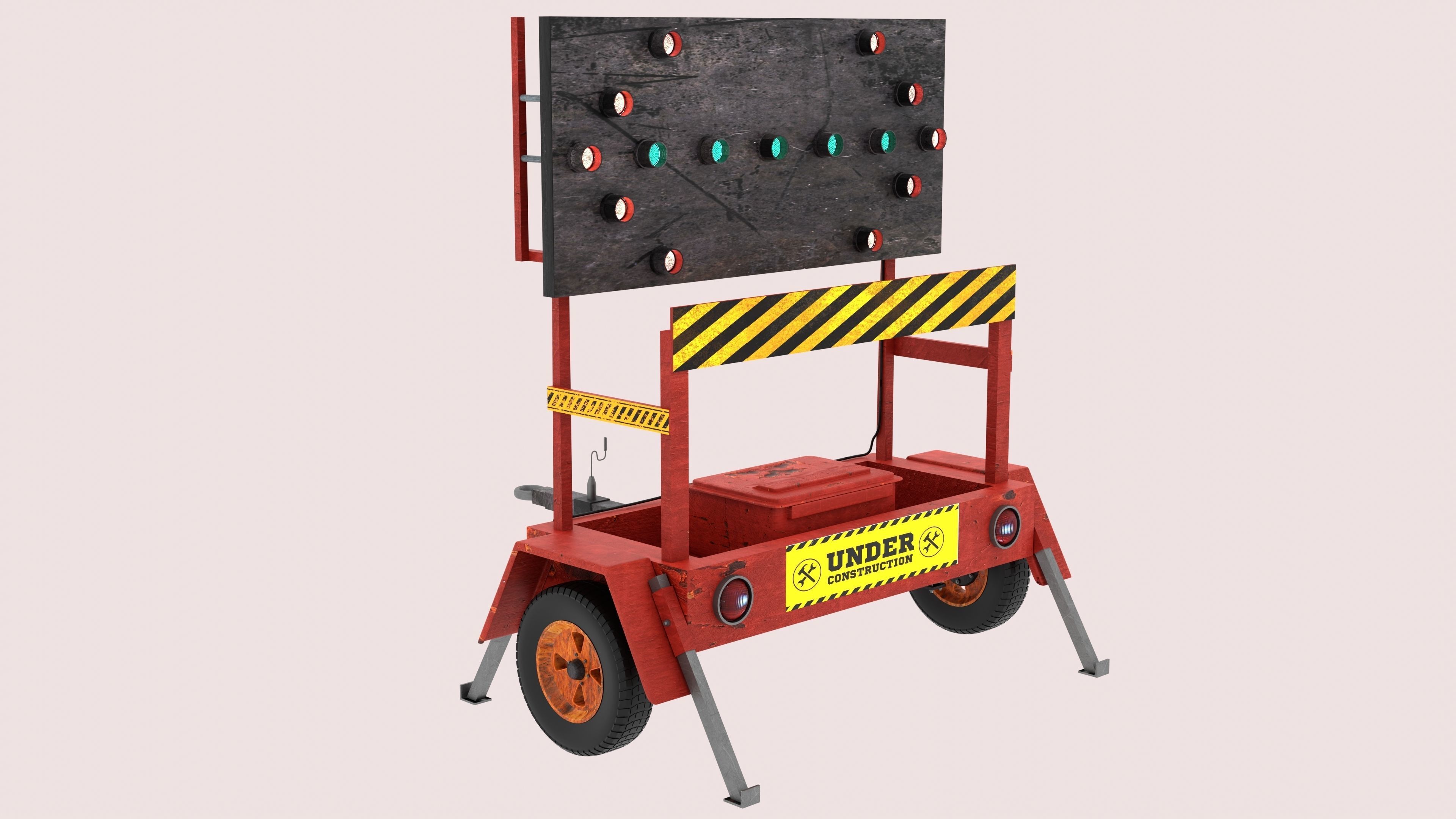 Roadblock Trailer 3D model | CGTrader