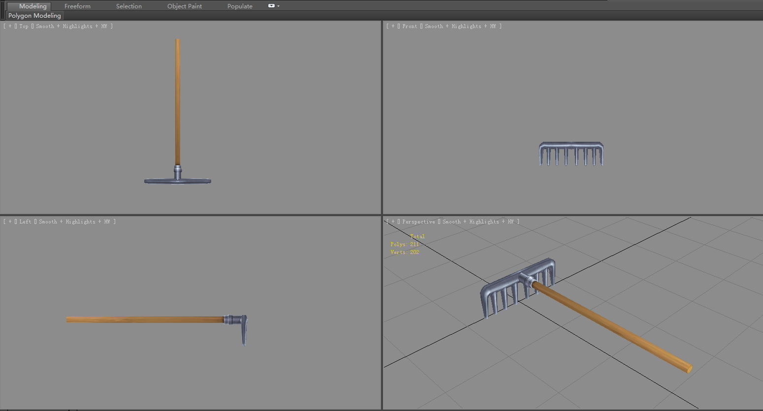 3D model Cartoon iron-toothed Rake VR / AR / low-poly | CGTrader