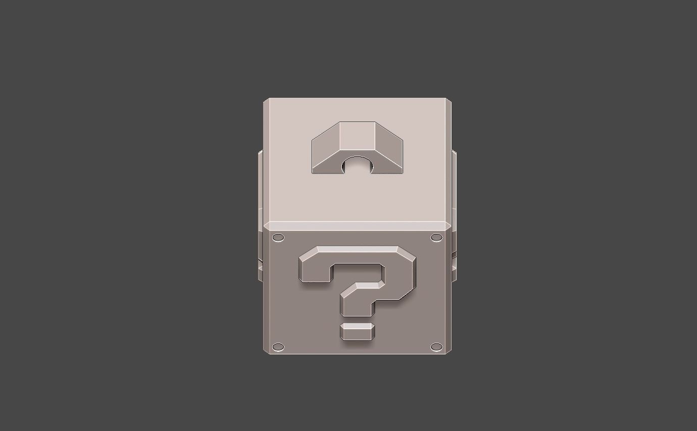 Question block keychain free free 3D model 3D printable | CGTrader