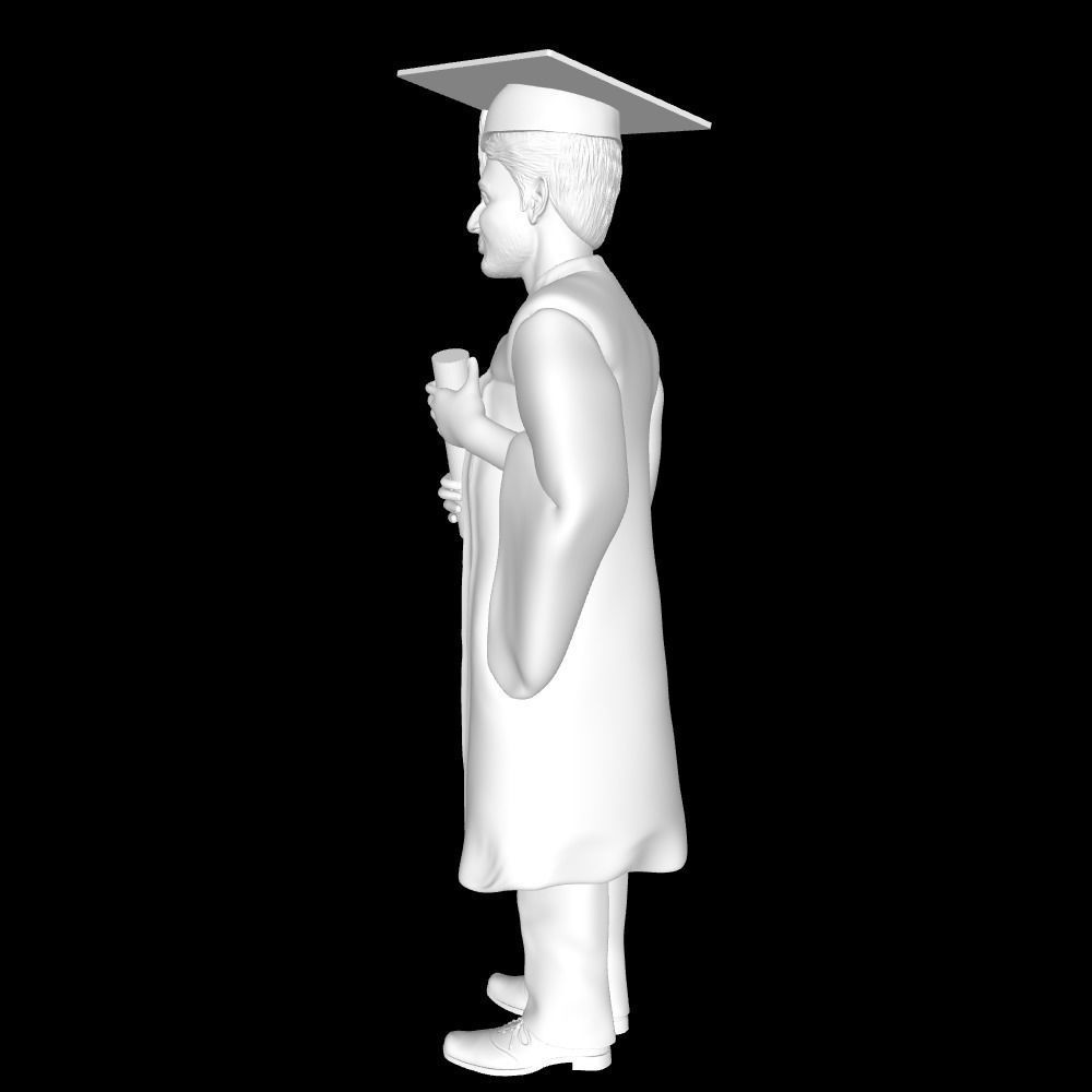 GRADUATION- GRADUATE BOY- PASSOUT- UNIVERSITY- COLLEGE-GRAD-GOWN 3D ...