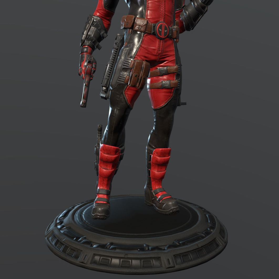 Deadpool Statues 3D Model Ready to Print STL 3D model 3D printable ...