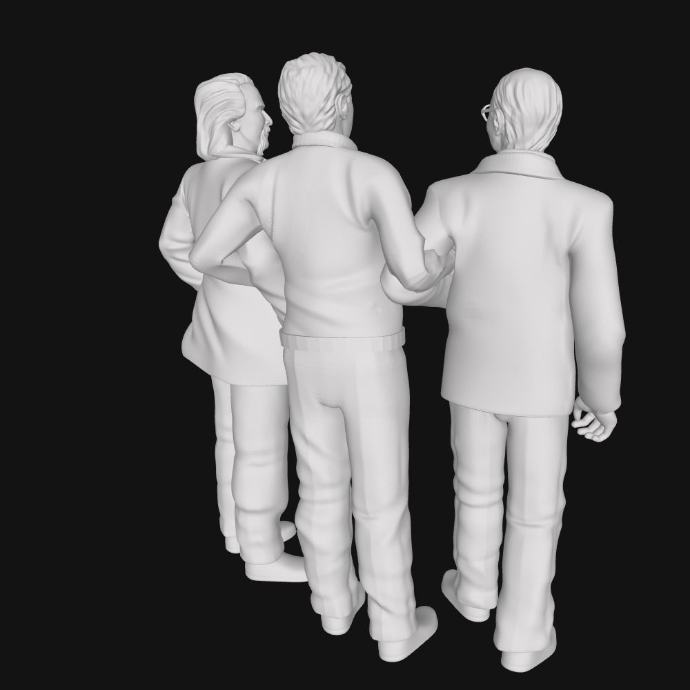 THREE OLD MEN-MAN-OLD MAN- OLD MEN- FRIENDS- OLD AGE- COLLEAGUES 3D ...