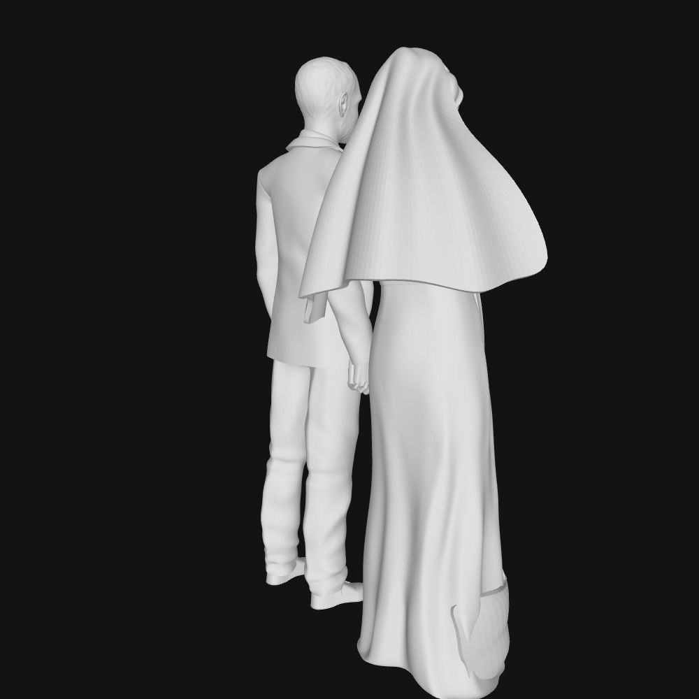 BRIDAL COUPLE - WEDDING COUPLE - BRIDE AND GROOM- MARRIED COUPLE 3D ...