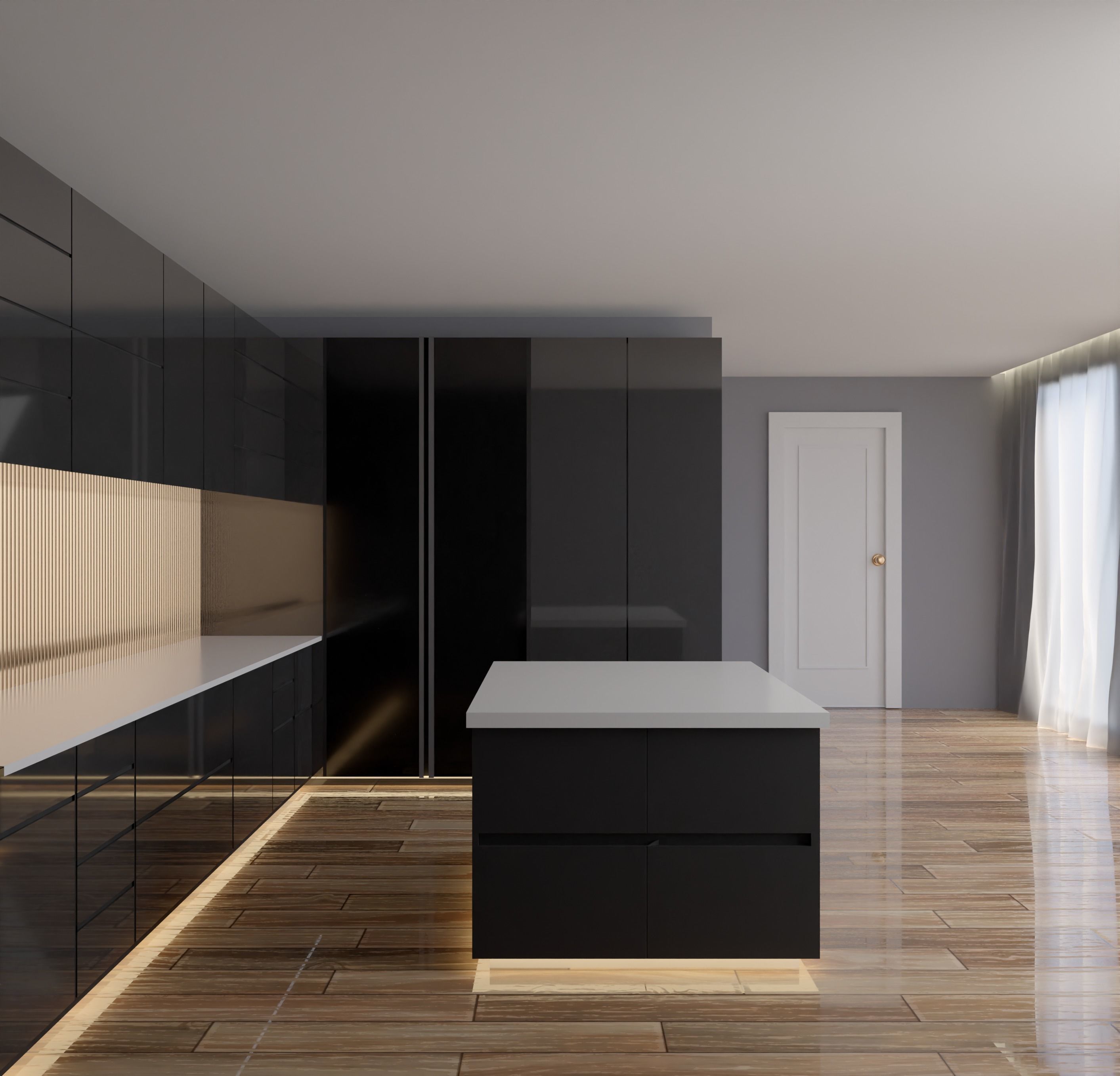 luxury kitchen interior 3D model rigged | CGTrader