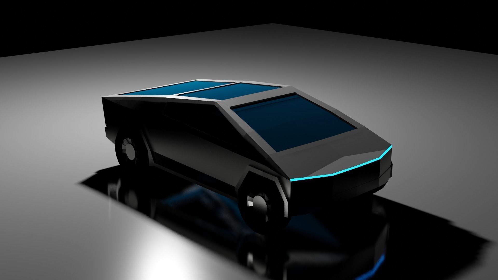 Tesla cyber truck low poly 3D model | CGTrader