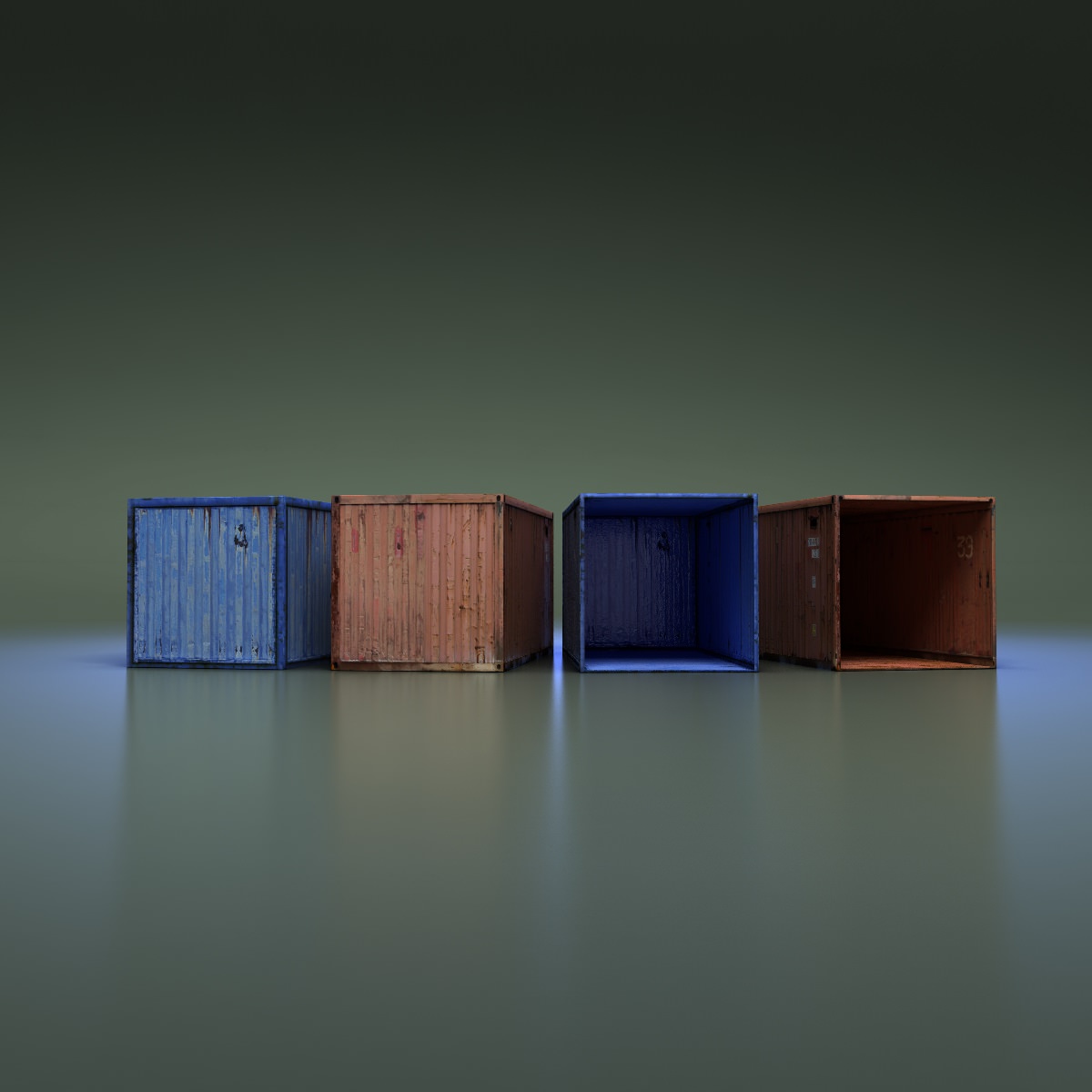 3D model Cargo Container VR / AR / low-poly | CGTrader