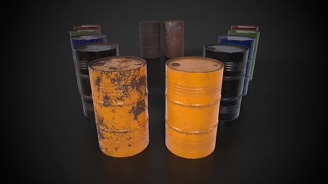 3D model Metal barrels VR / AR / low-poly | CGTrader