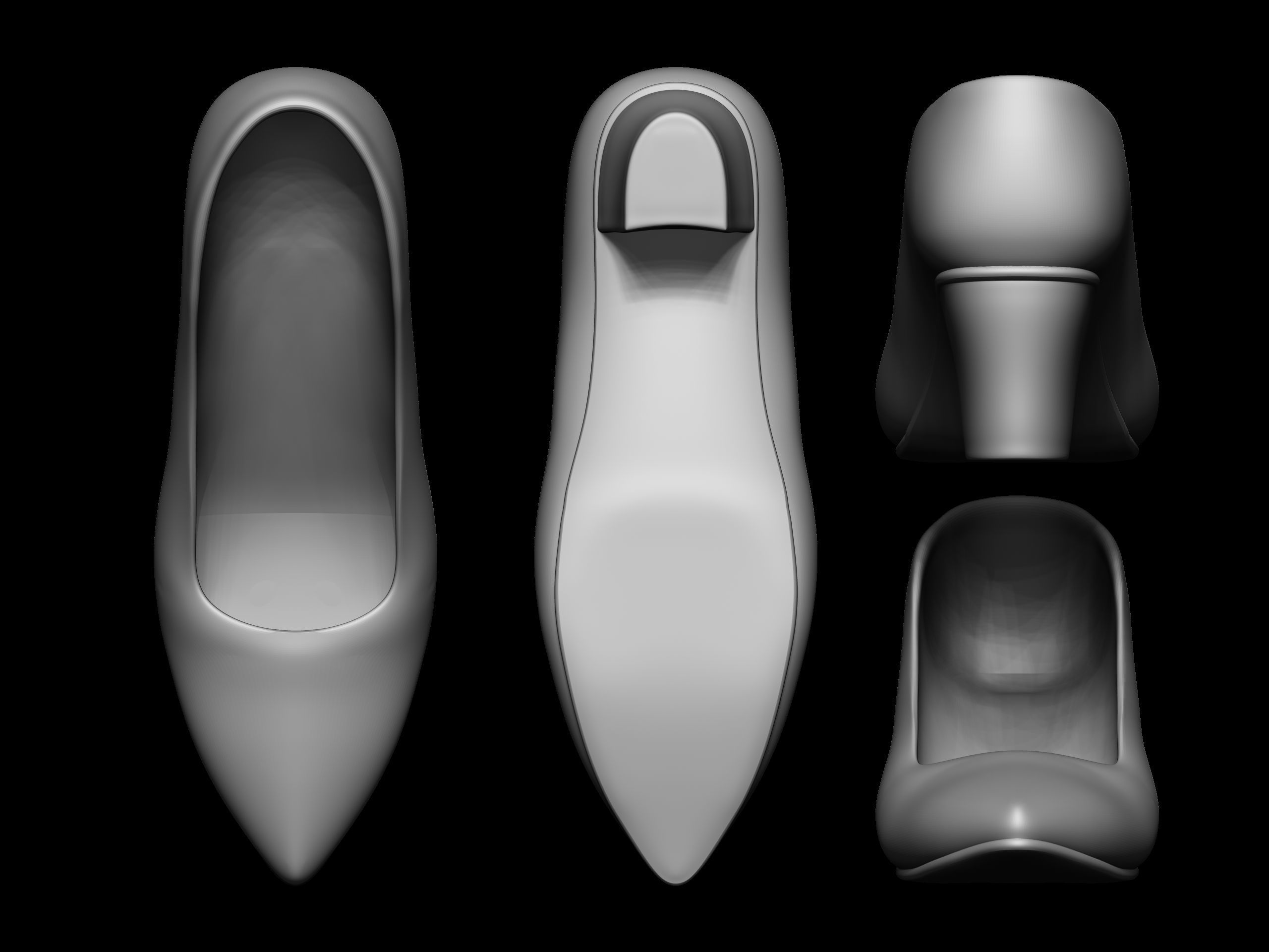 high poly model of women shoes 3D model 3D printable | CGTrader