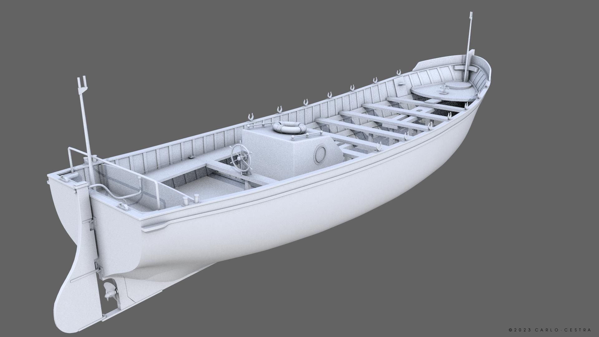 3D model WW2 Italian 13m Motorboat VR / AR / low-poly | CGTrader