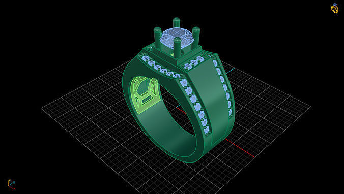 RING MEN DIAMOND 3D model 3D printable | CGTrader