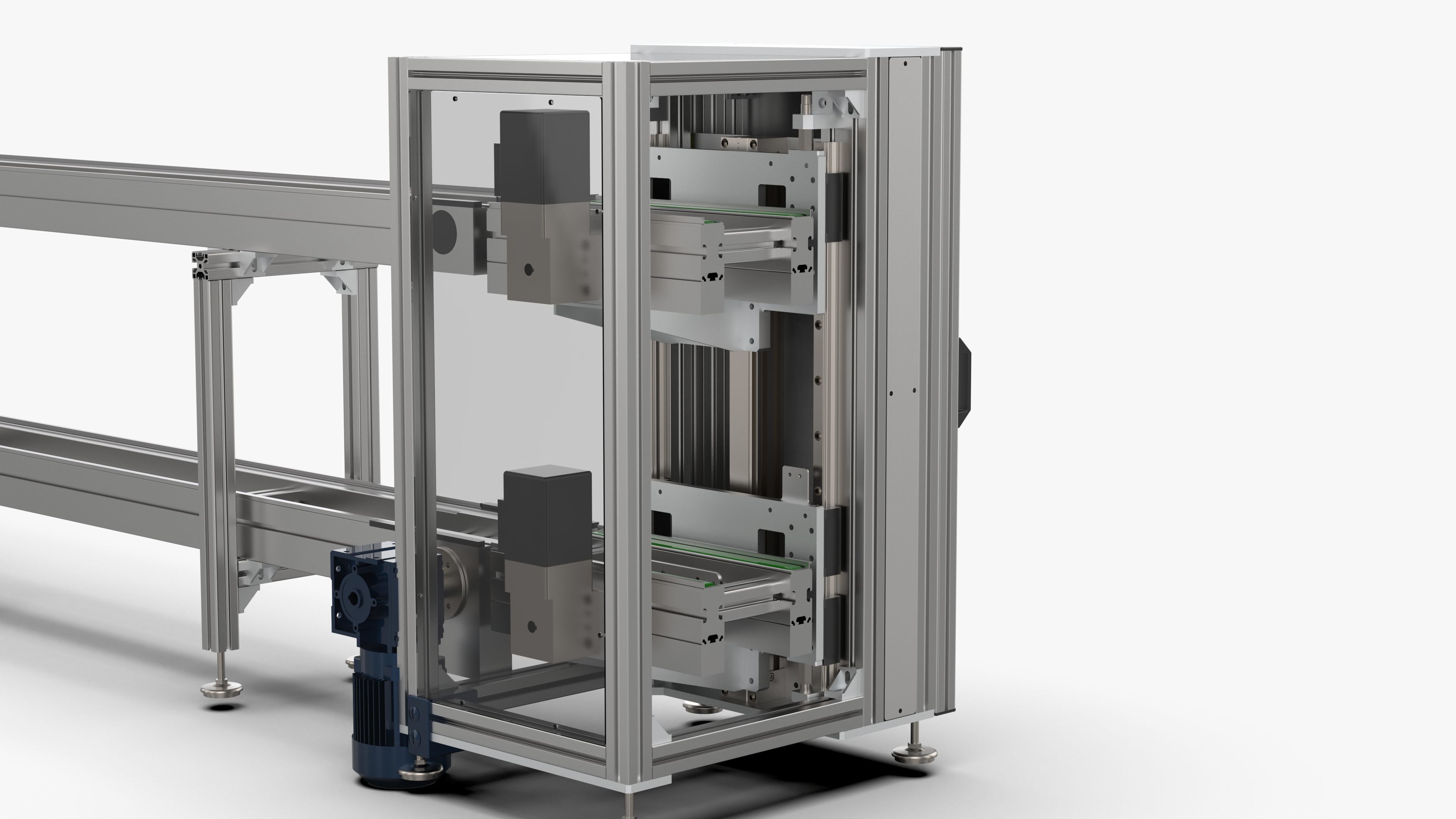 Double Speed Chain Line with Elevator 3D model | CGTrader