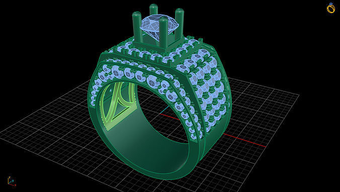 RING MEN DIAMOND 3D model 3D printable | CGTrader