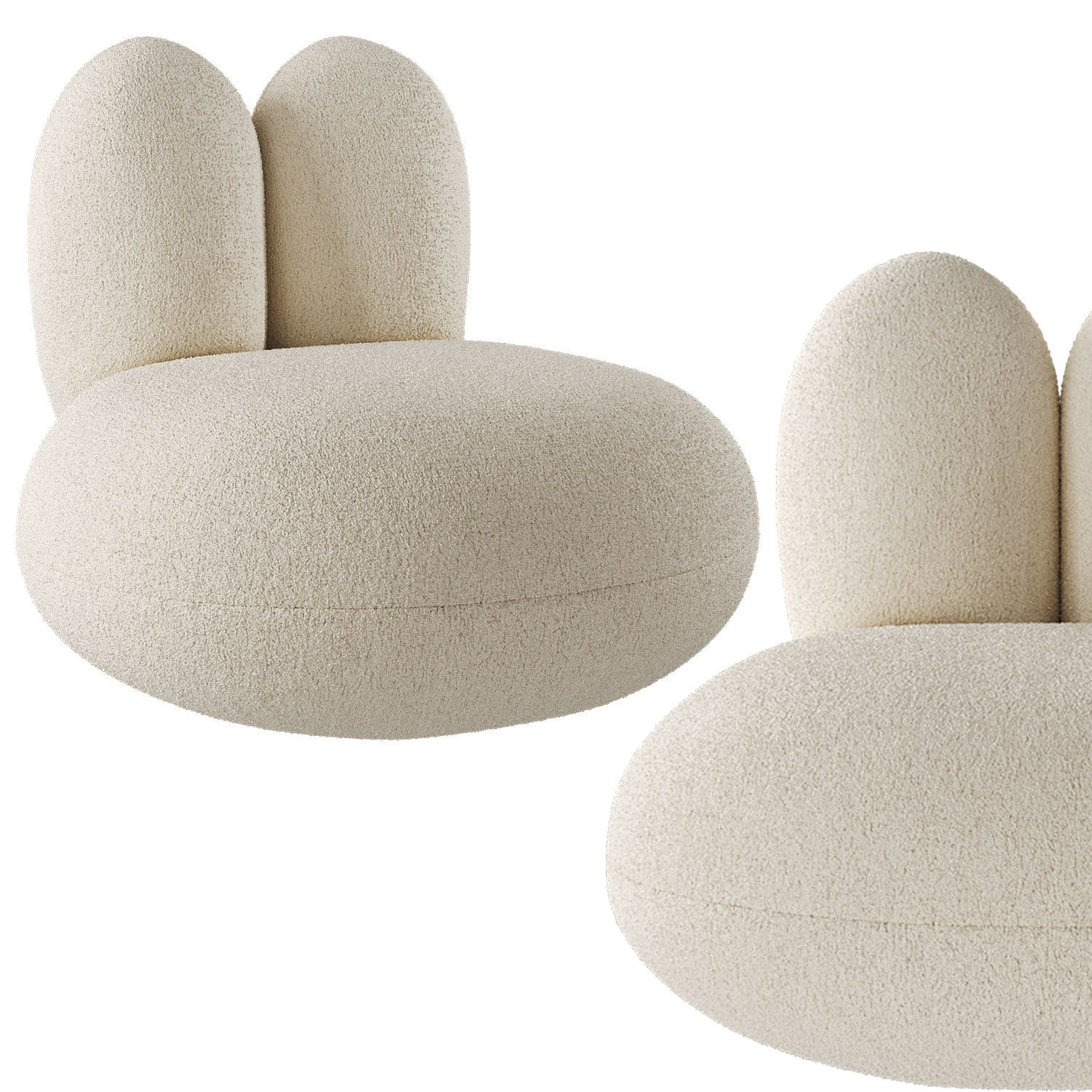 Bunny chair by Roman Plyus 3D model | CGTrader