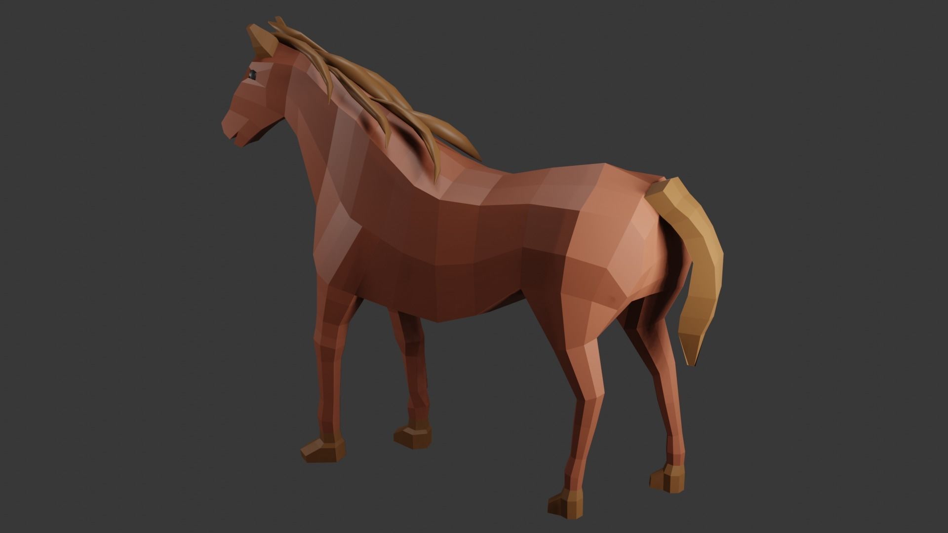 Low Poly Rigged Horse 3d Model 3D model rigged | CGTrader