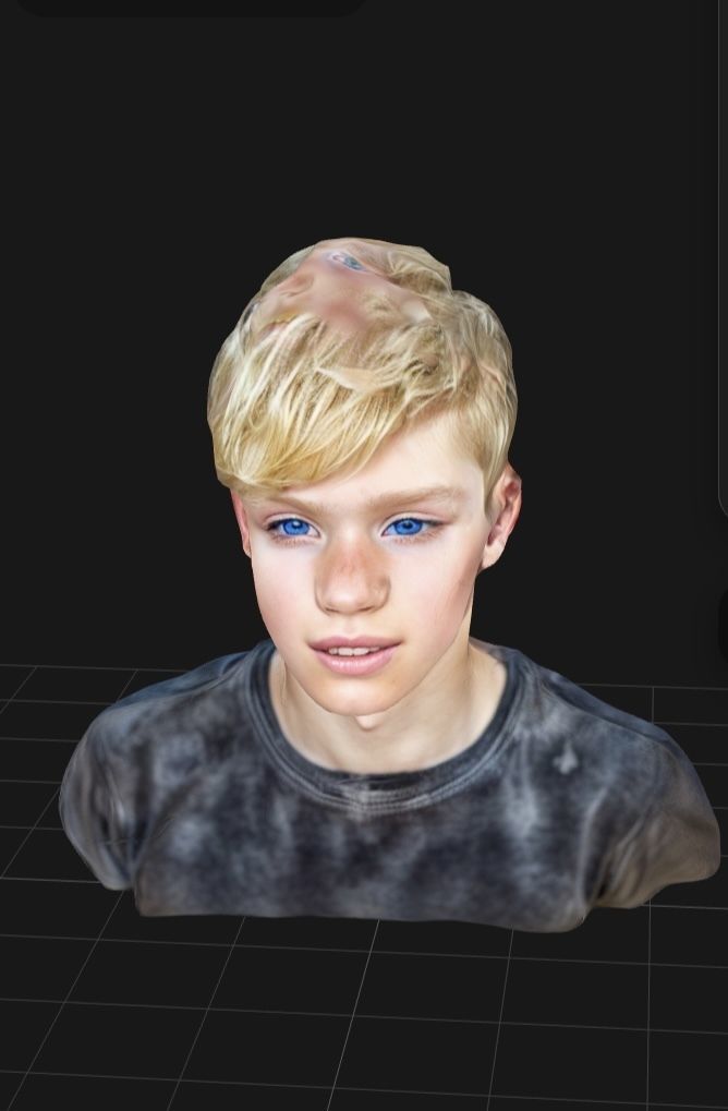 3D model Photo scan of a boy with blonde short hair VR / AR / low-poly ...