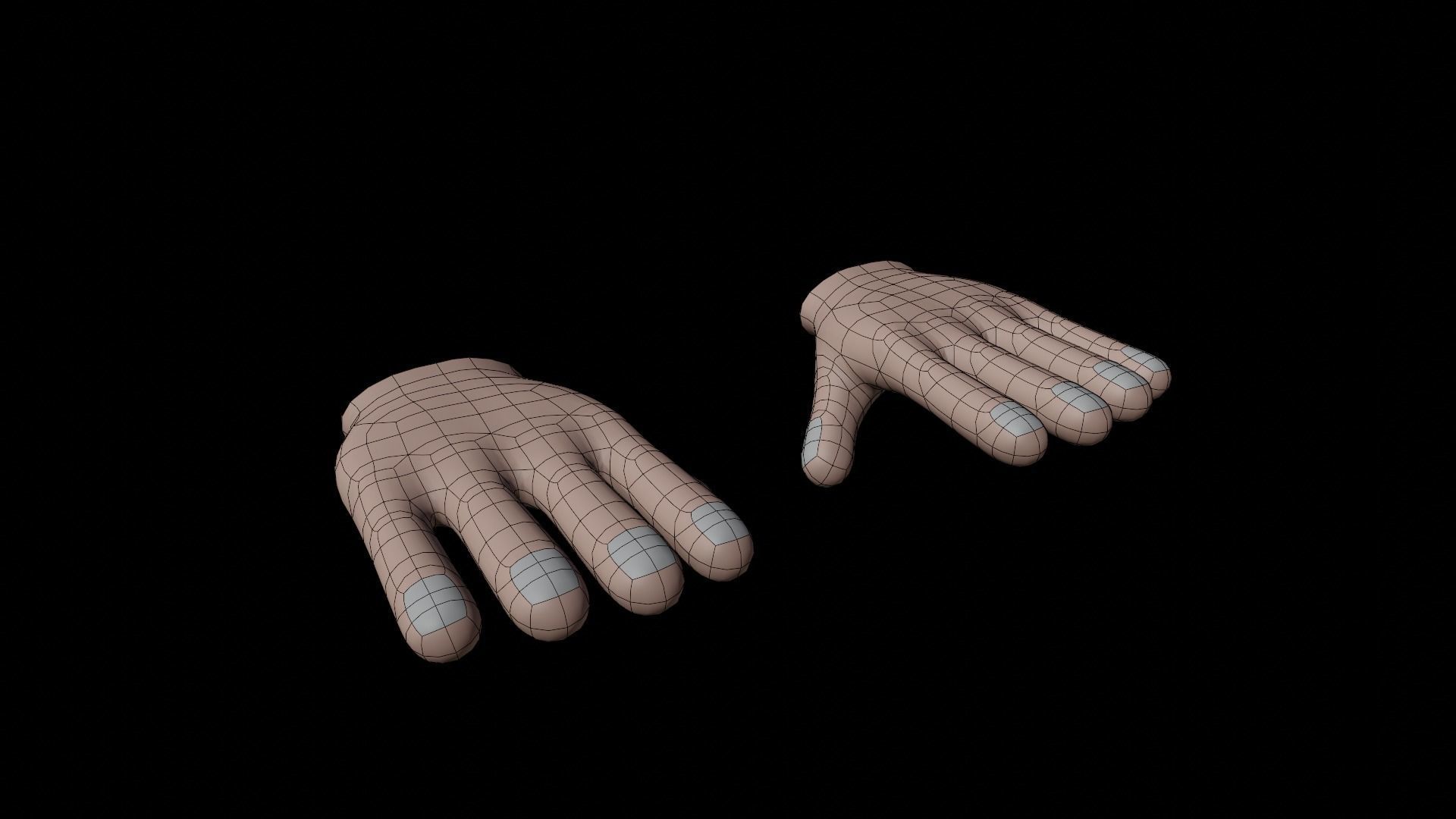 5 finger Hand low poly 3D model | CGTrader