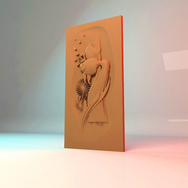 Princess fish 3D STL Model for Cnc users 3D print model 3D model 3D ...