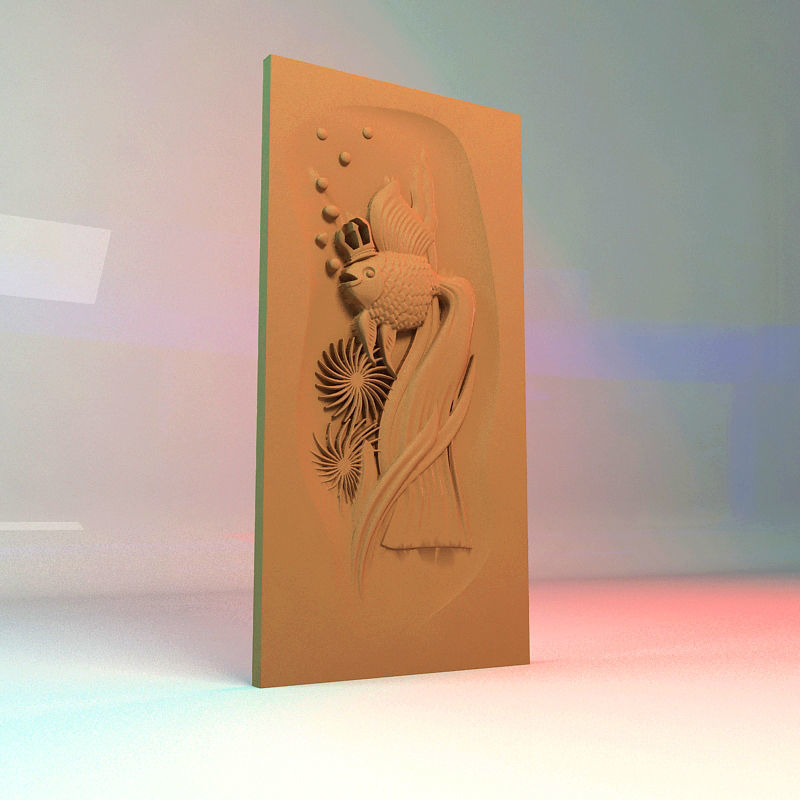 Princess fish 3D STL Model for Cnc users 3D print model 3D model 3D ...