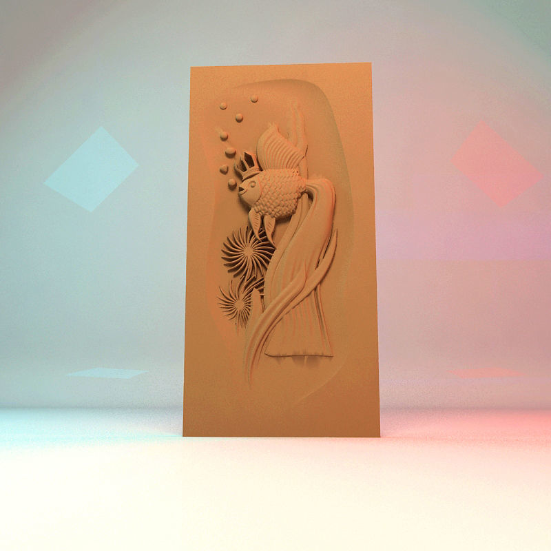 Princess fish 3D STL Model for Cnc users 3D print model 3D model 3D ...