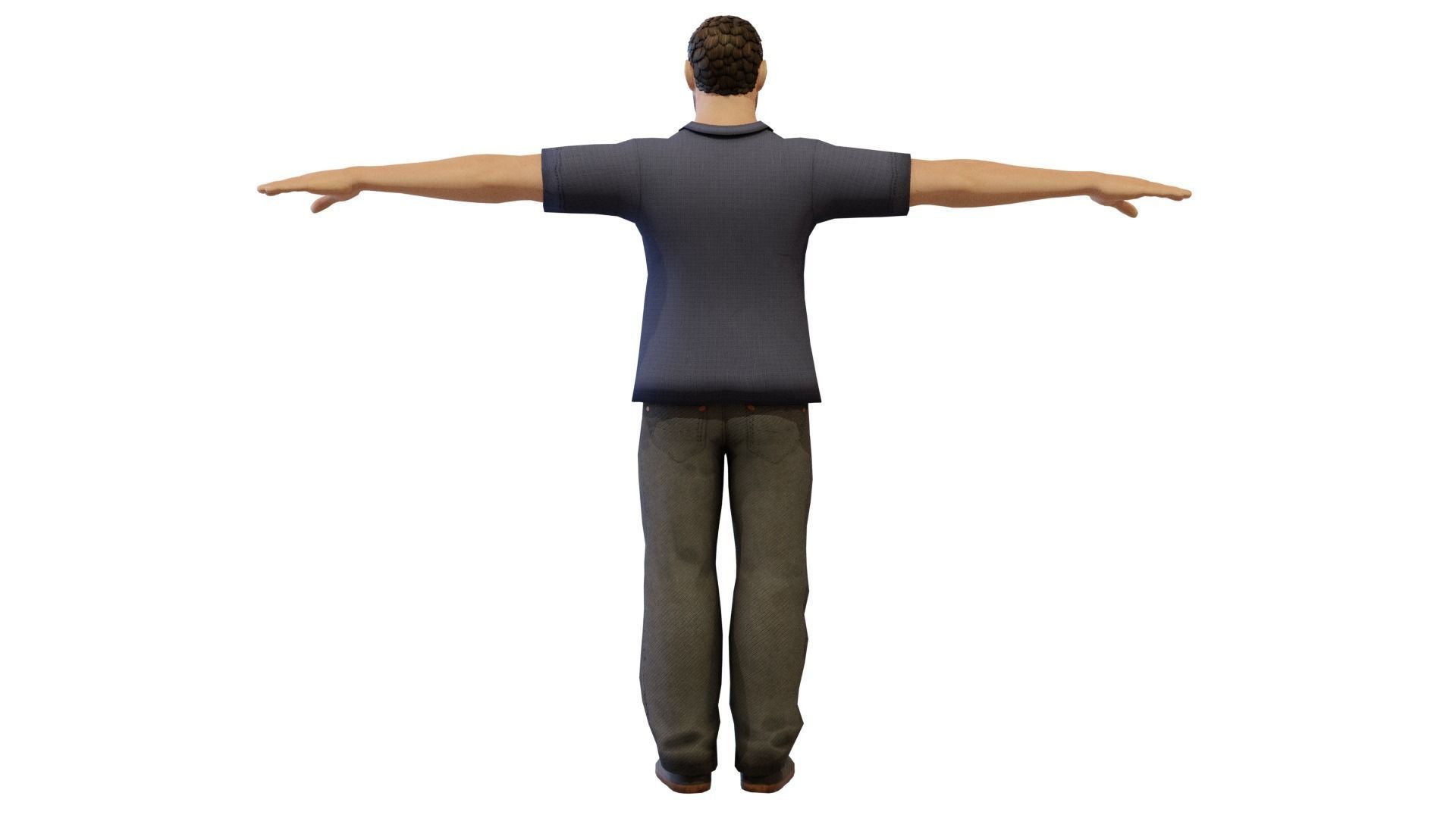 3D model Male Fat Dude Character Casual Cloths High Quality 3D Model VR ...