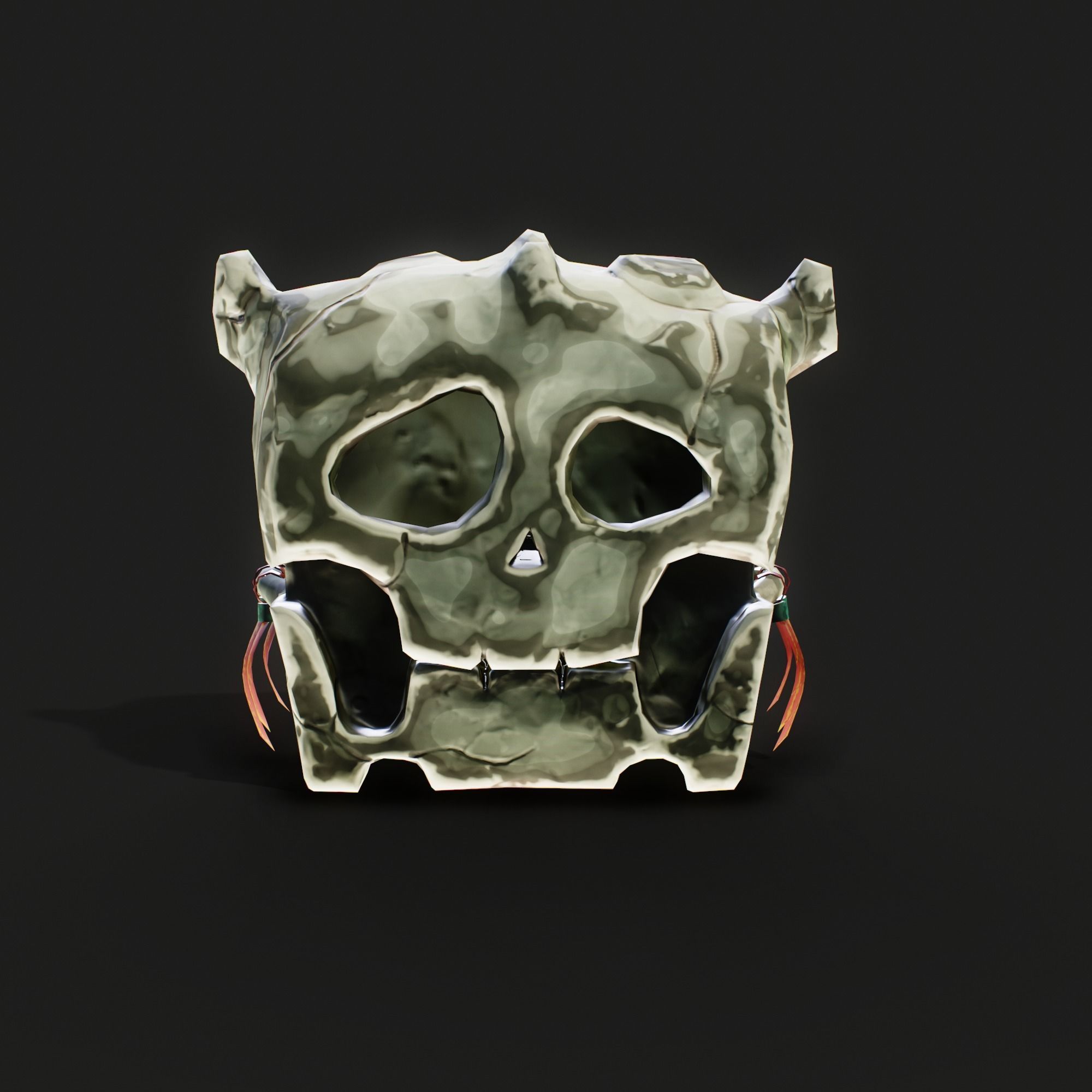 3D model Stylized Skull chest - PBR Game Ready VR / AR / low-poly ...