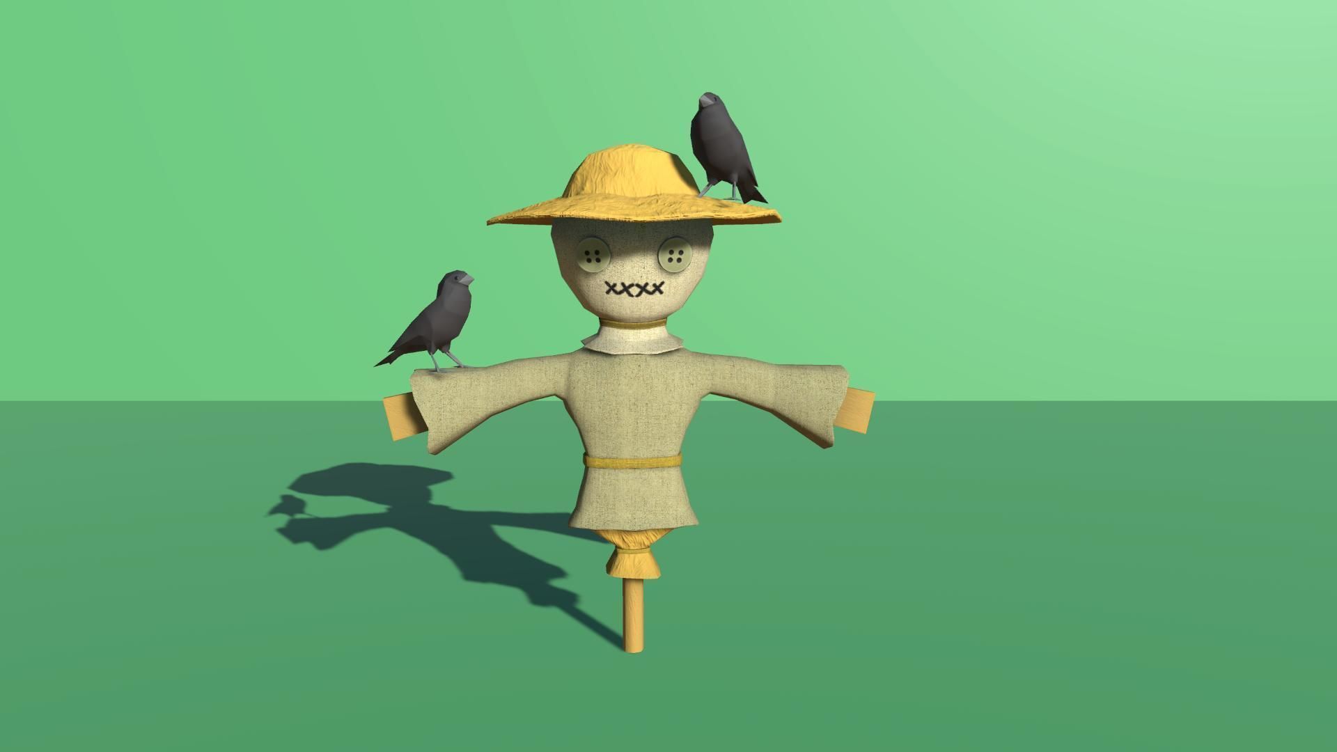 3D model Cartoon style Scarecrow Game model VR / AR / low-poly | CGTrader