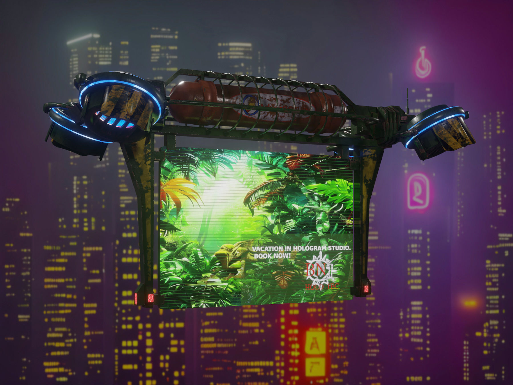 3D model Sci Fi Advertising Drone VR / AR / low-poly | CGTrader