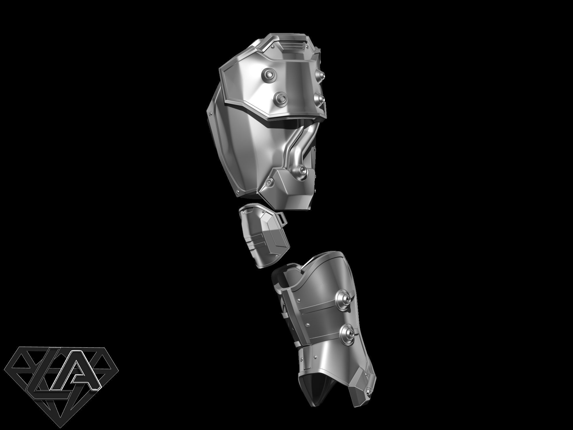 Combat armor night sentinel for leg 3D model 3D printable | CGTrader