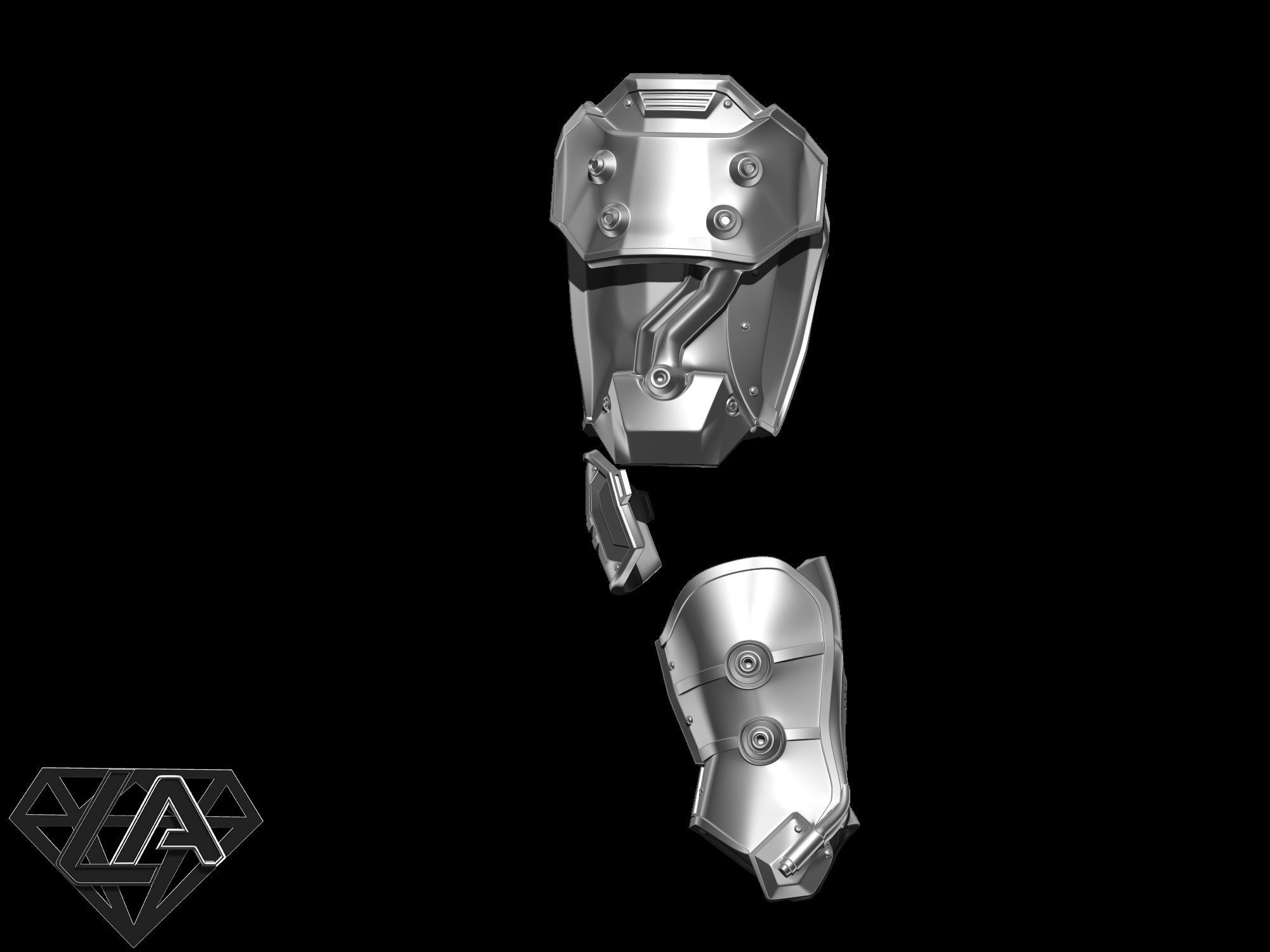 Combat armor night sentinel for leg 3D model 3D printable | CGTrader