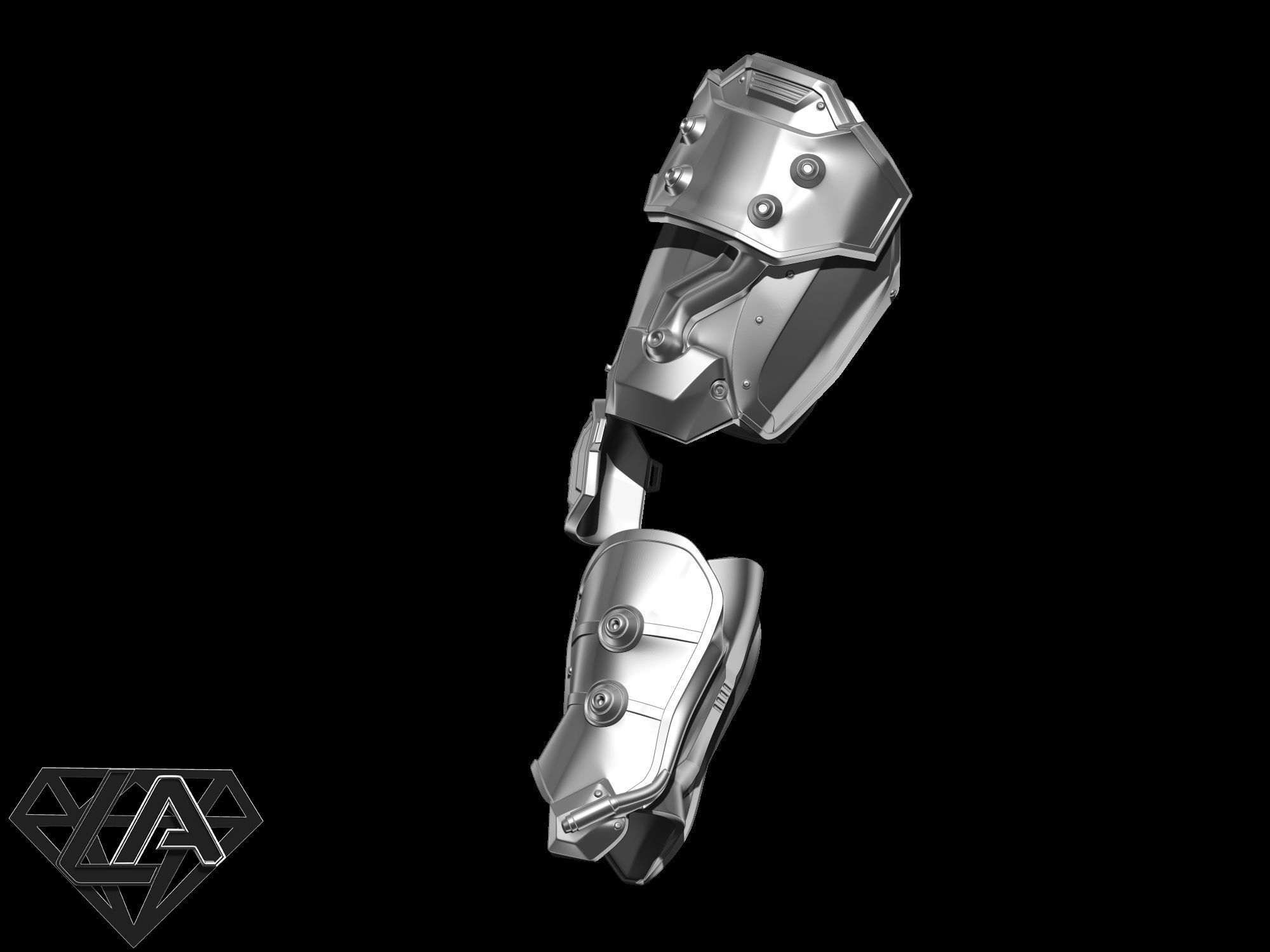 Combat armor night sentinel for leg 3D model 3D printable | CGTrader