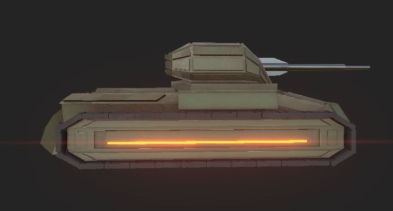Dual-barrel tank free 3D model | CGTrader