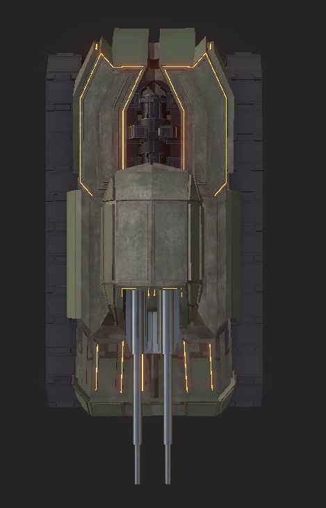 Dual-barrel tank free 3D model | CGTrader