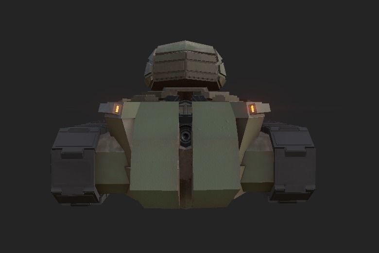 Dual-barrel tank free 3D model | CGTrader