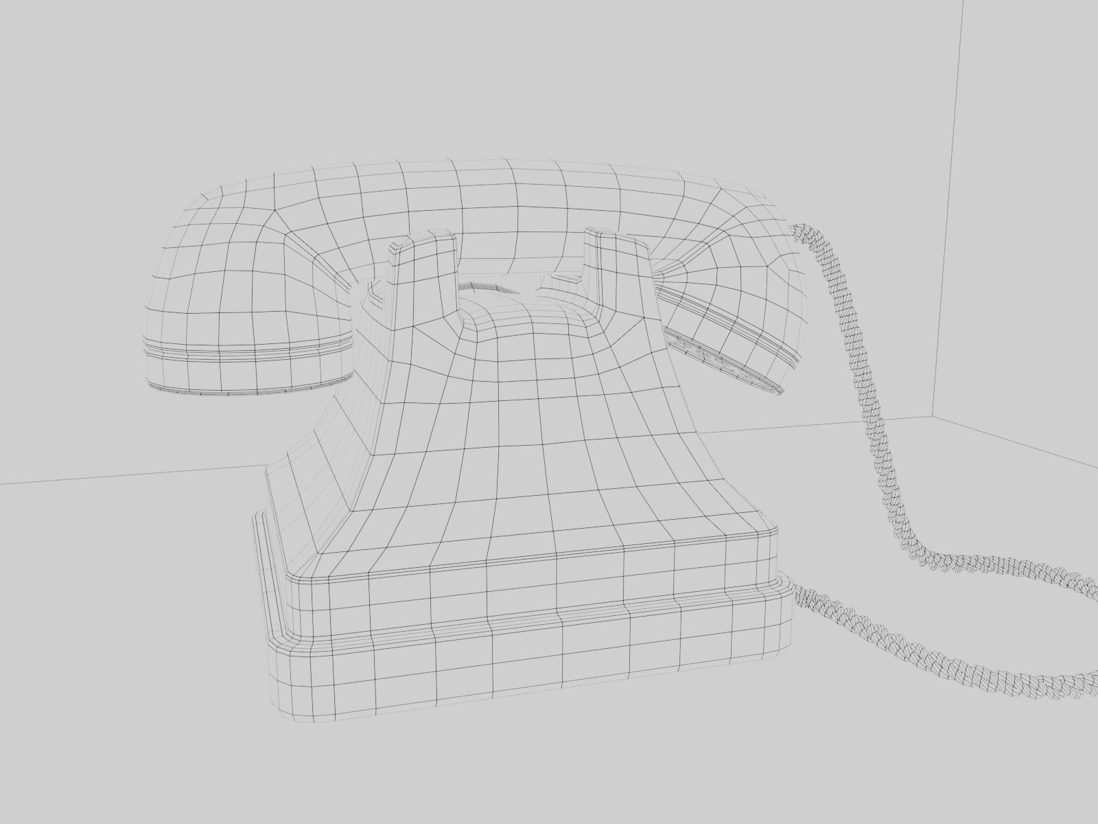 Retro telephone free 3D model | CGTrader