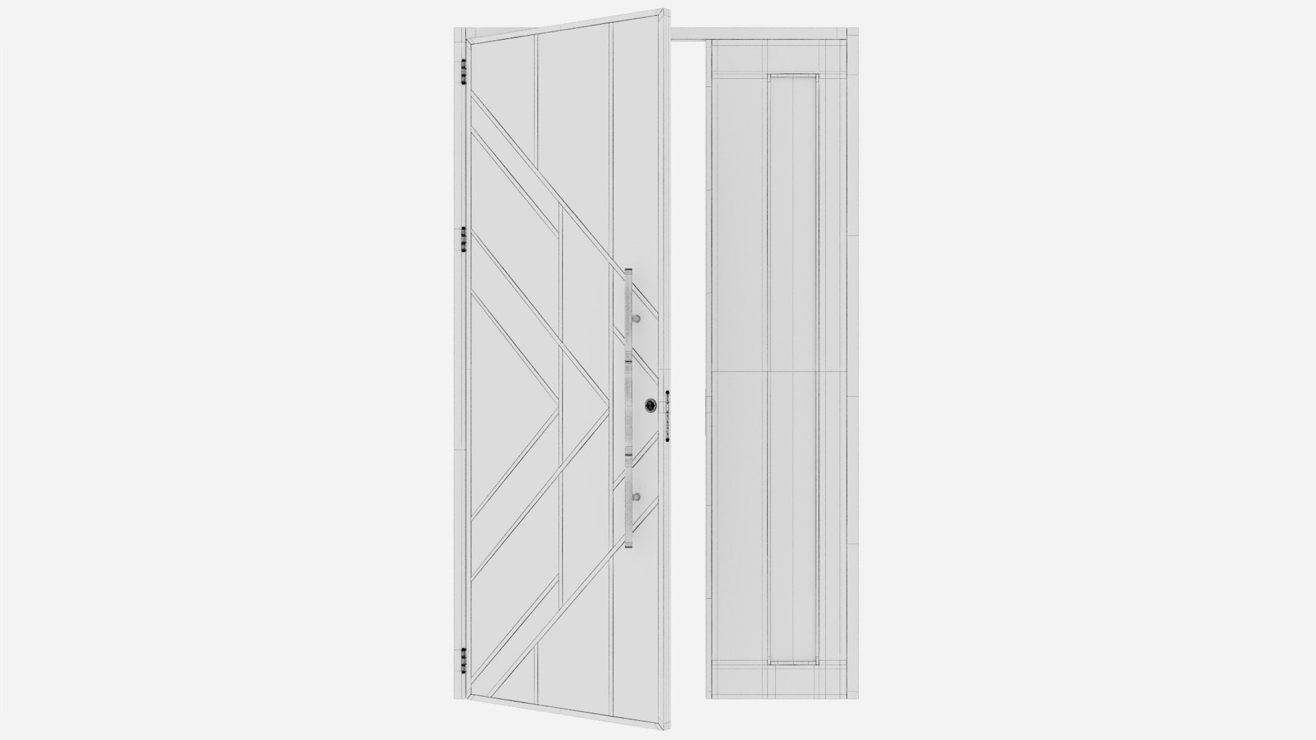 Aluminium door 258 3D model | CGTrader