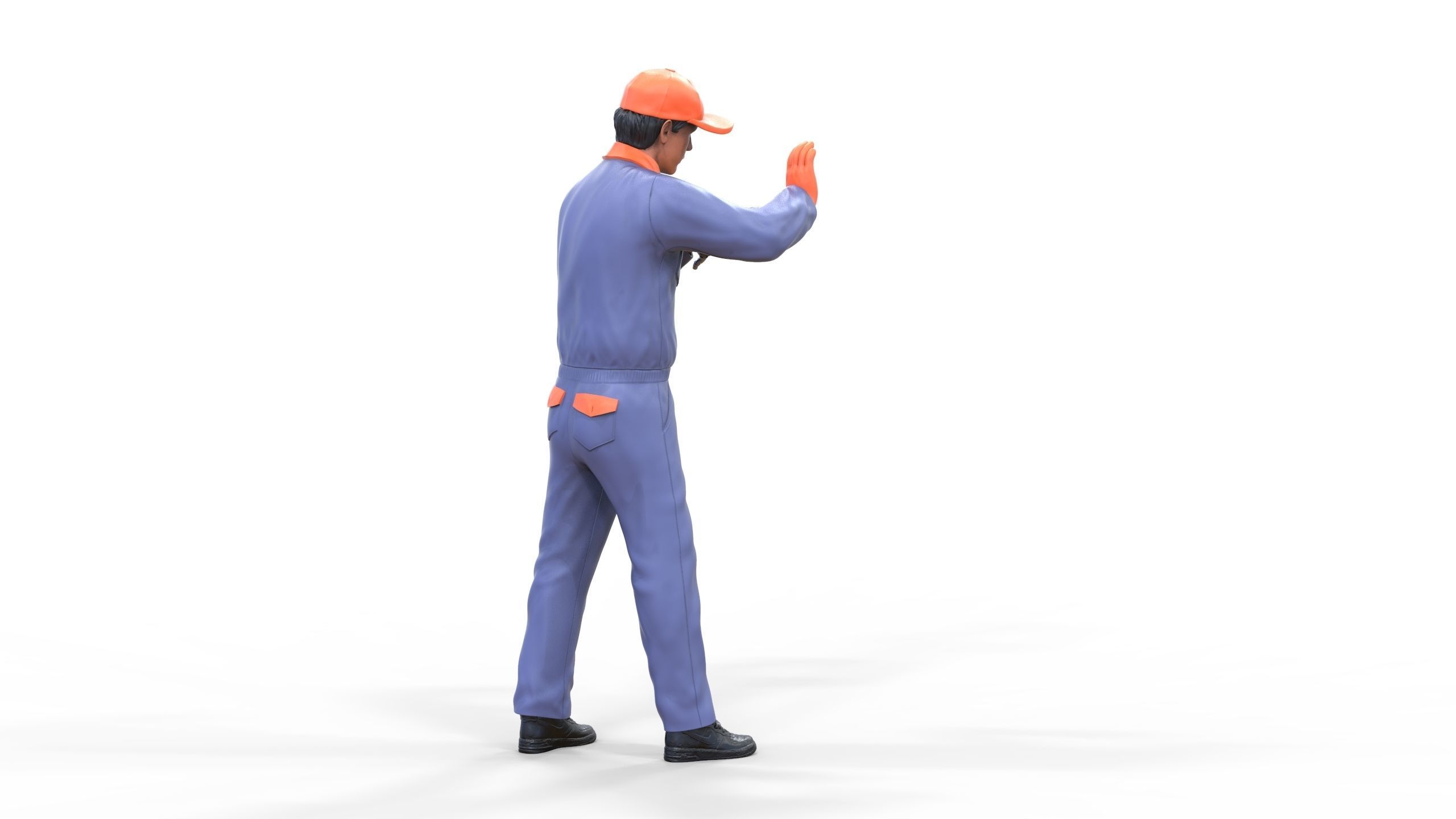 N3 Mechanic Crew working under a car or construction worker 3D model 3D ...