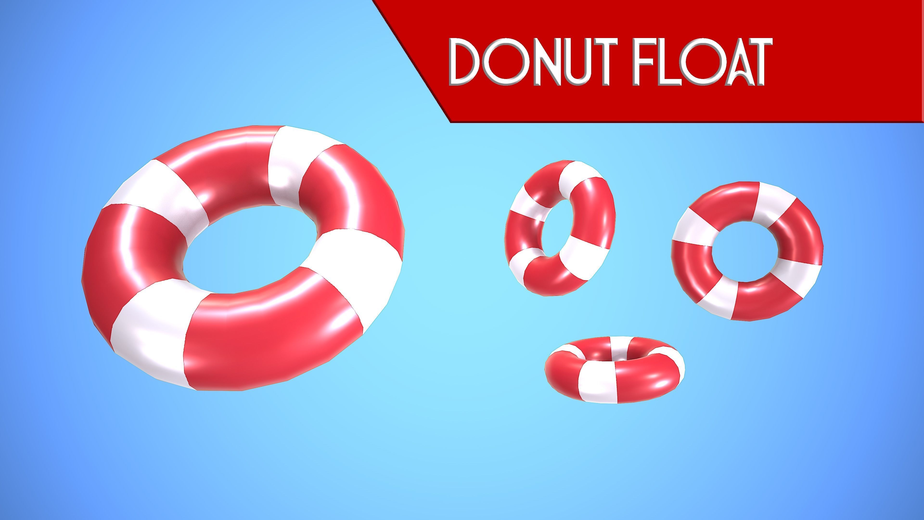 3D model DONUT FLOAT CARTOON STYLIZED VR / AR / low-poly | CGTrader