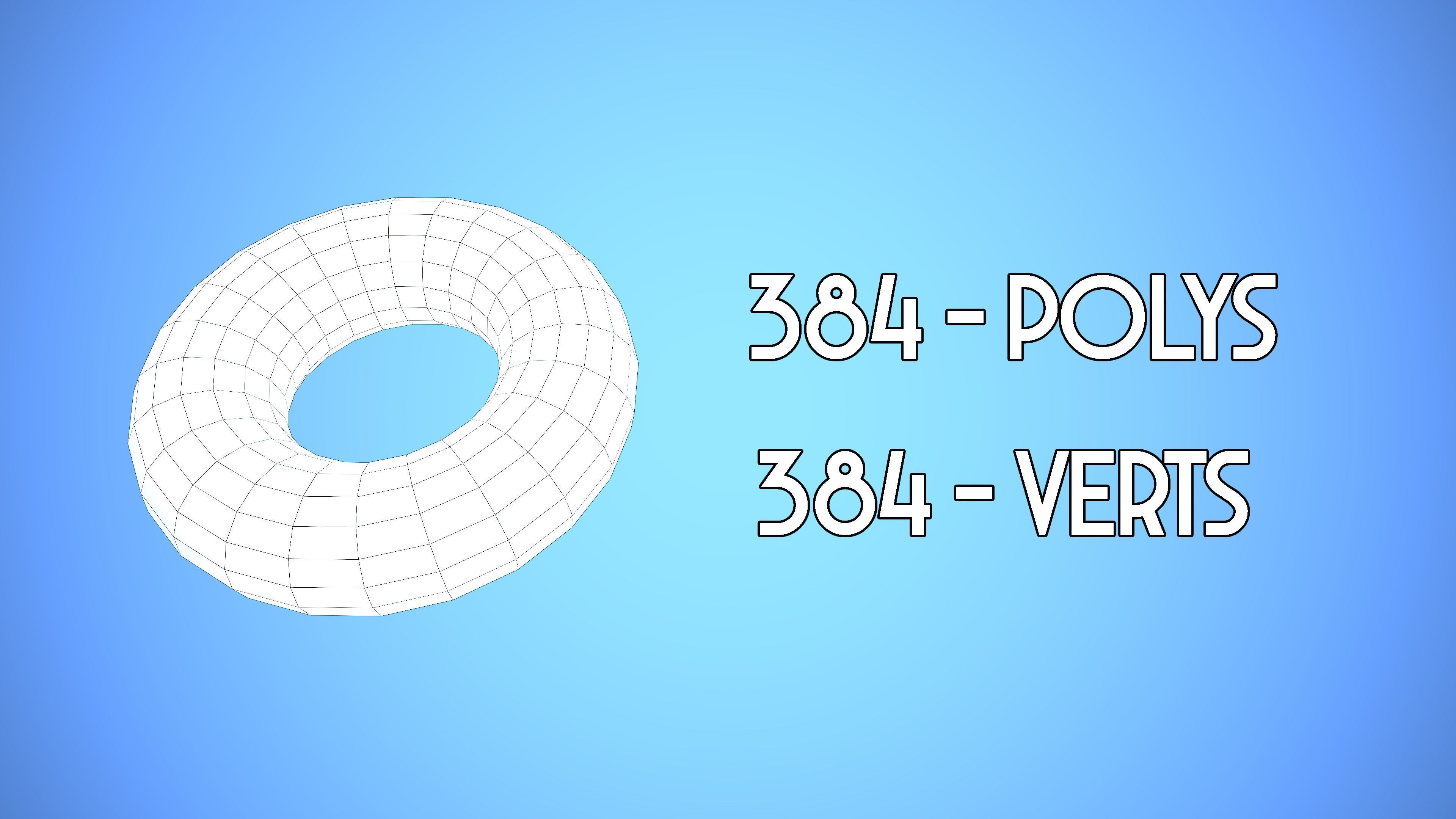 3D model DONUT FLOAT CARTOON STYLIZED VR / AR / low-poly | CGTrader