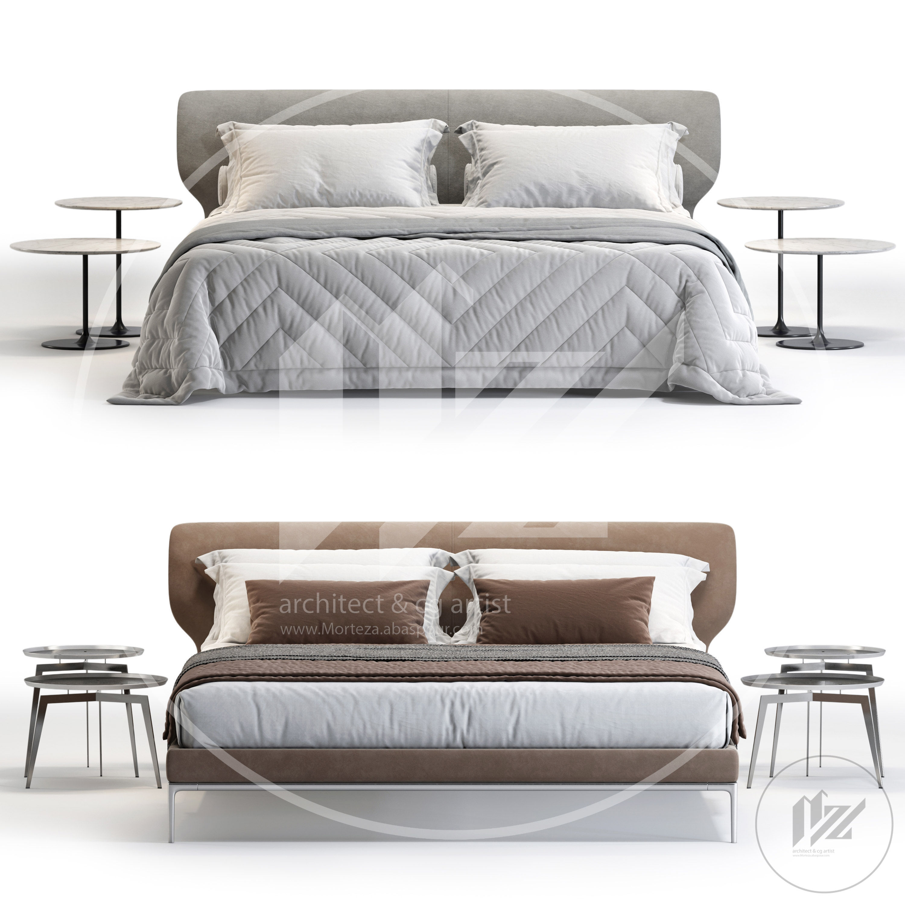 Alivar Maya Bed 3D model | CGTrader