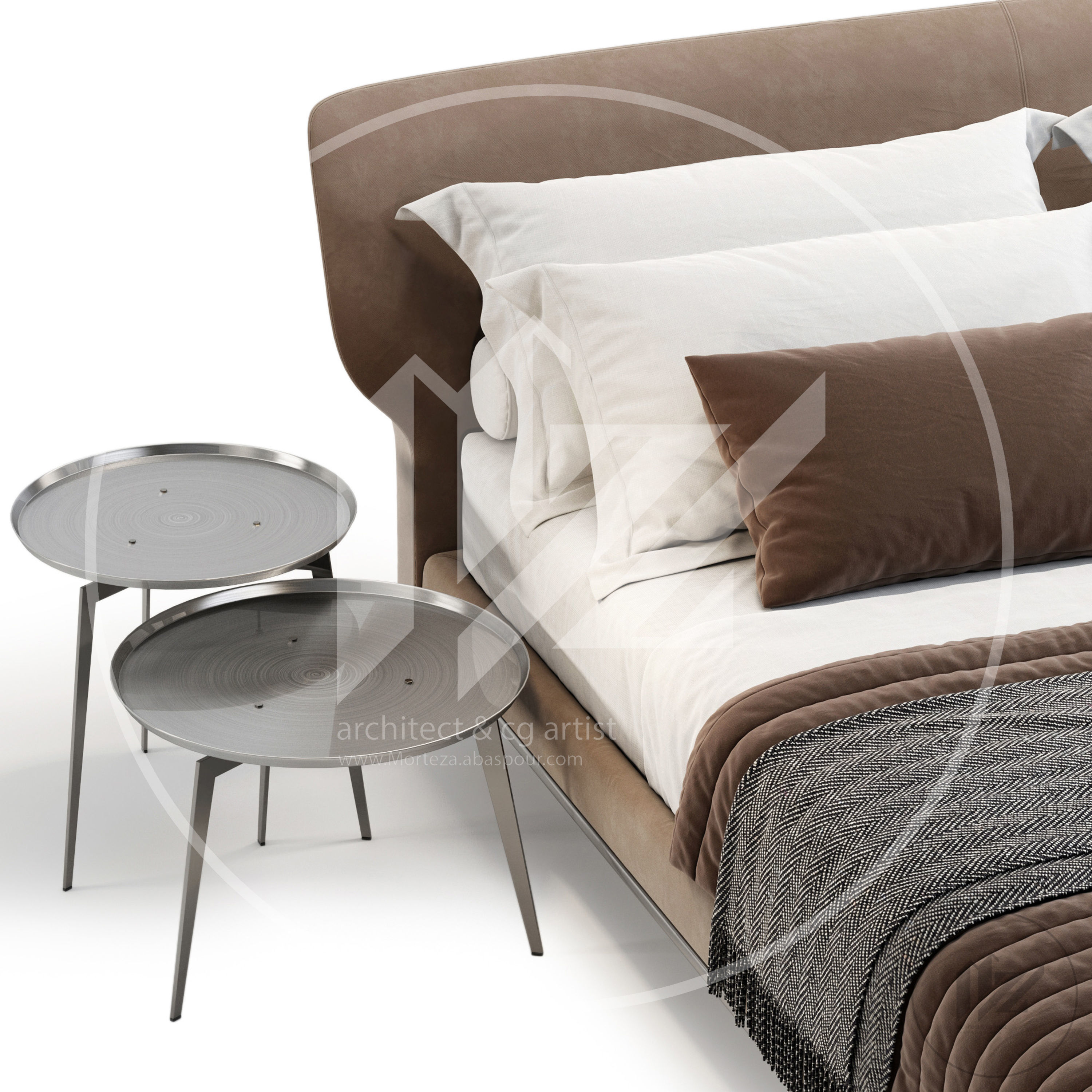 Alivar Maya Bed 3D model | CGTrader