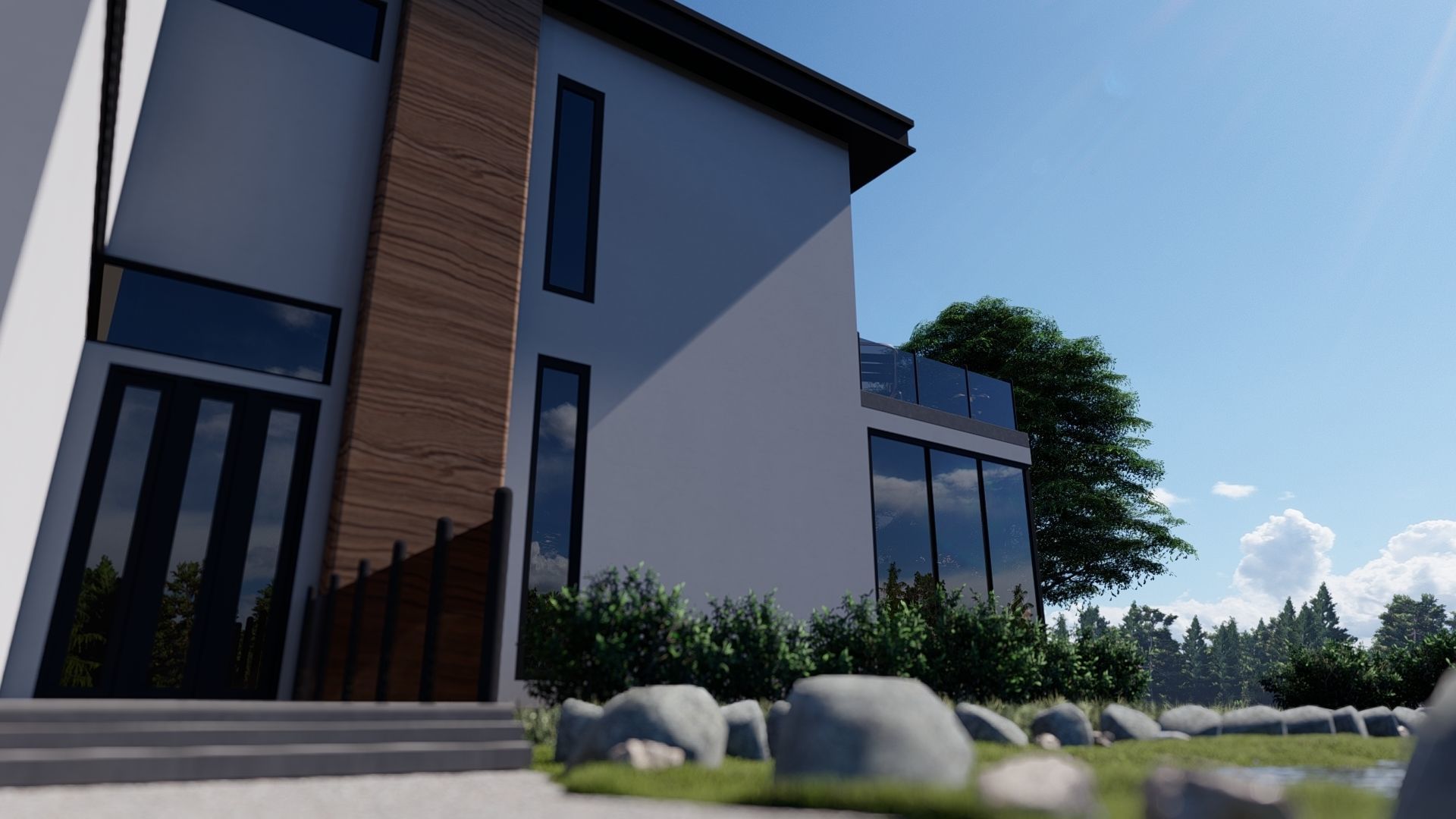 One-Story Residential Building 3D model | CGTrader
