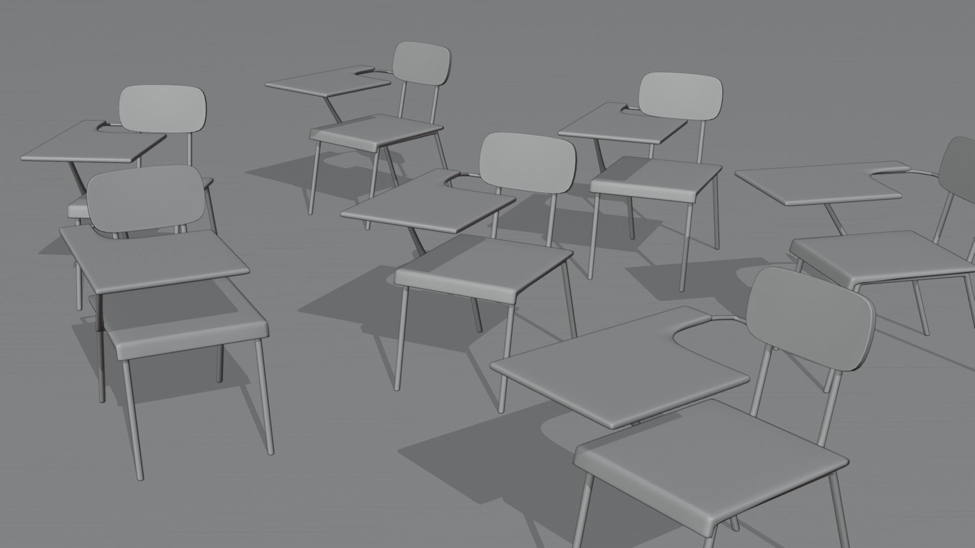 Low poly 3D school bench free VR / AR / low-poly 3D model | CGTrader