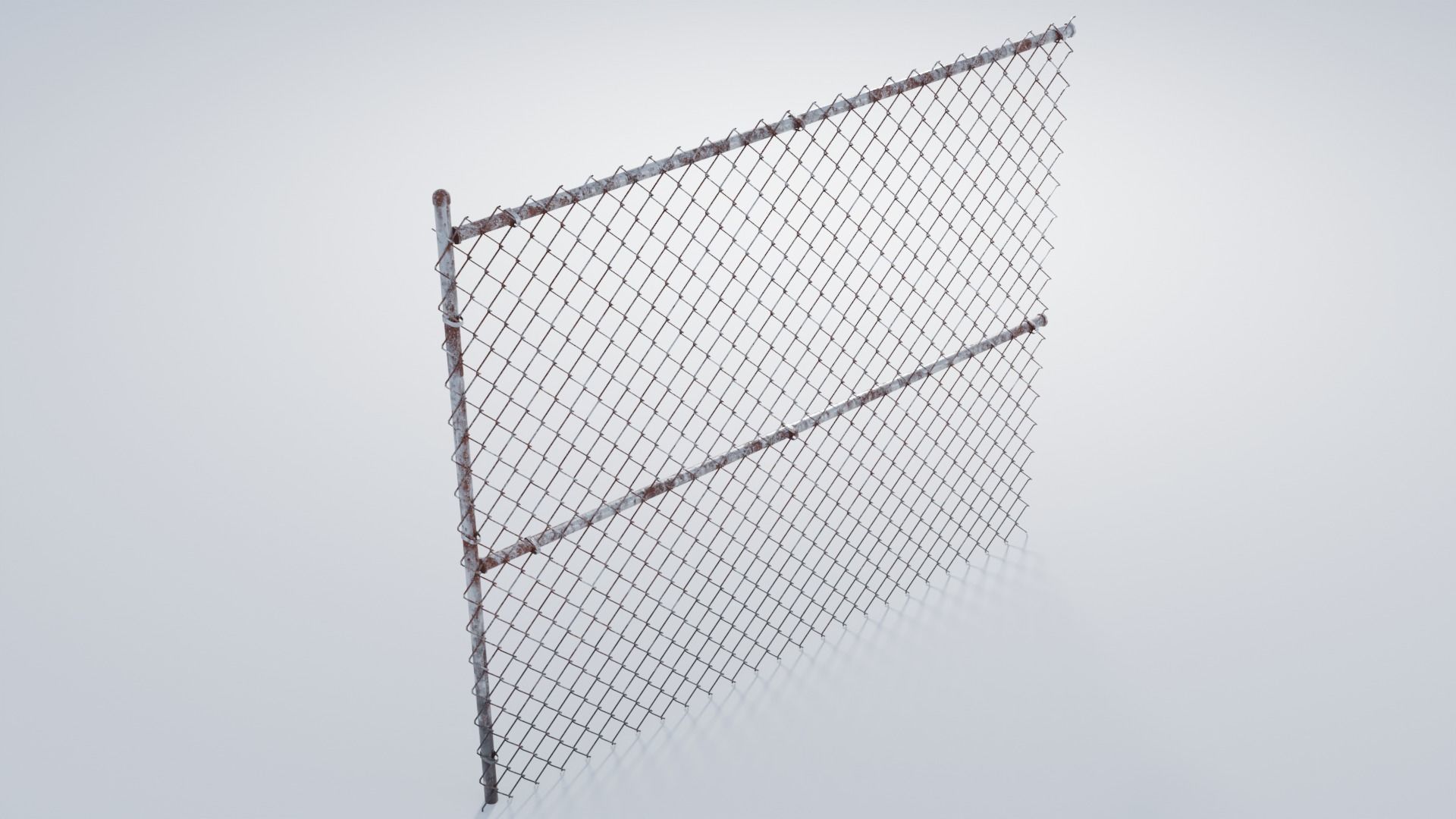 3D model Clean and Rusty Chain Link Fence VR / AR / low-poly | CGTrader