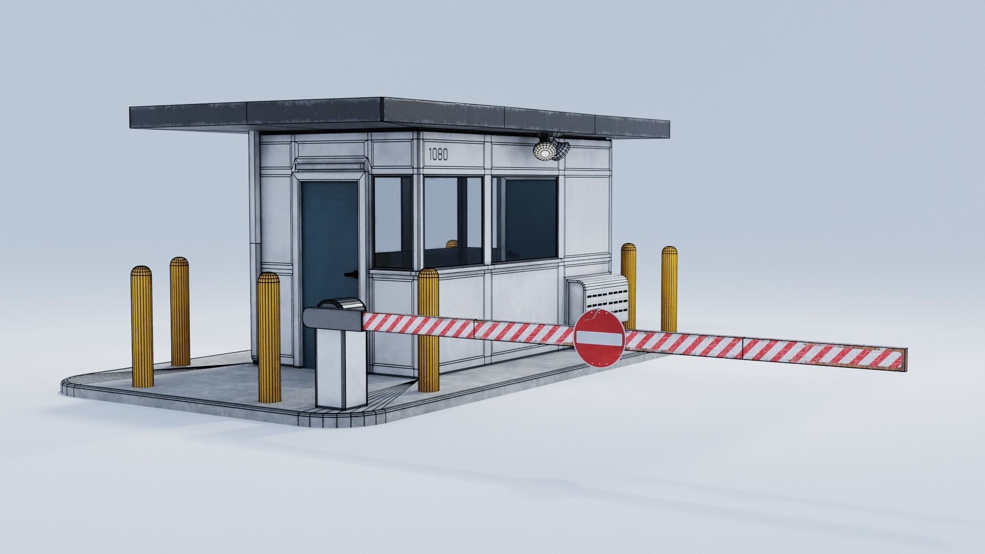 3D model Guard Shack with 4K textures VR / AR / low-poly | CGTrader