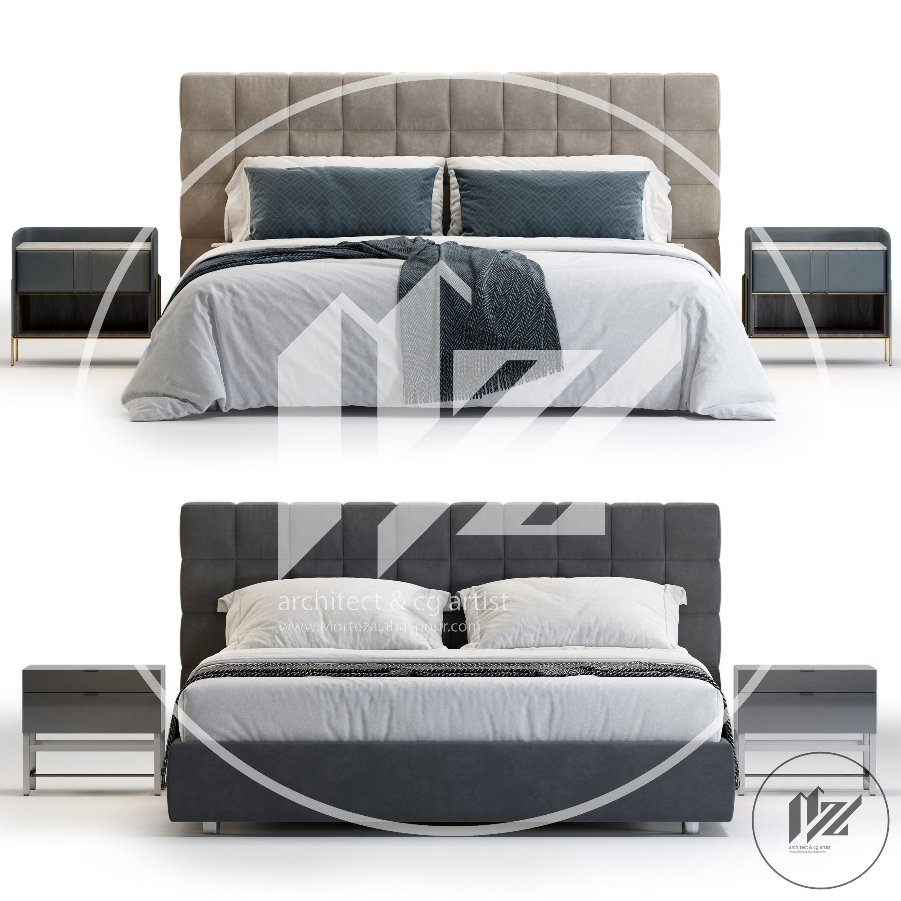 Flexteam CROSSING Bed 3D model | CGTrader