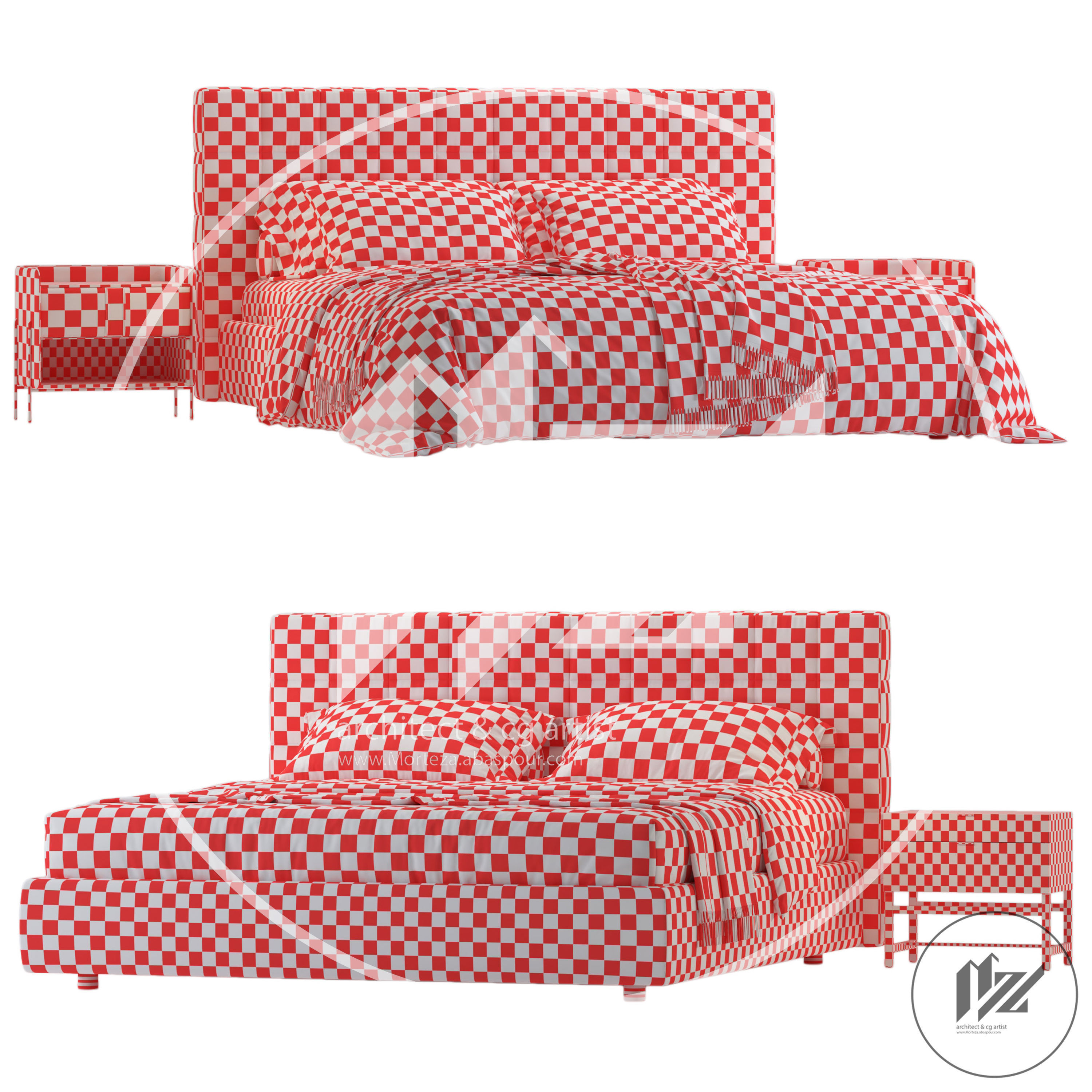 Flexteam CROSSING Bed 3D model | CGTrader